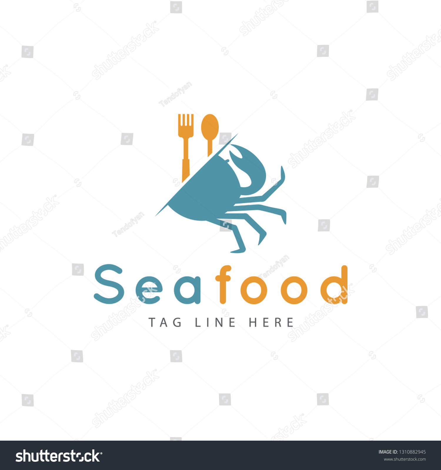 Seafood Logo Design Vector Illustration Stock Vector (Royalty Free ...