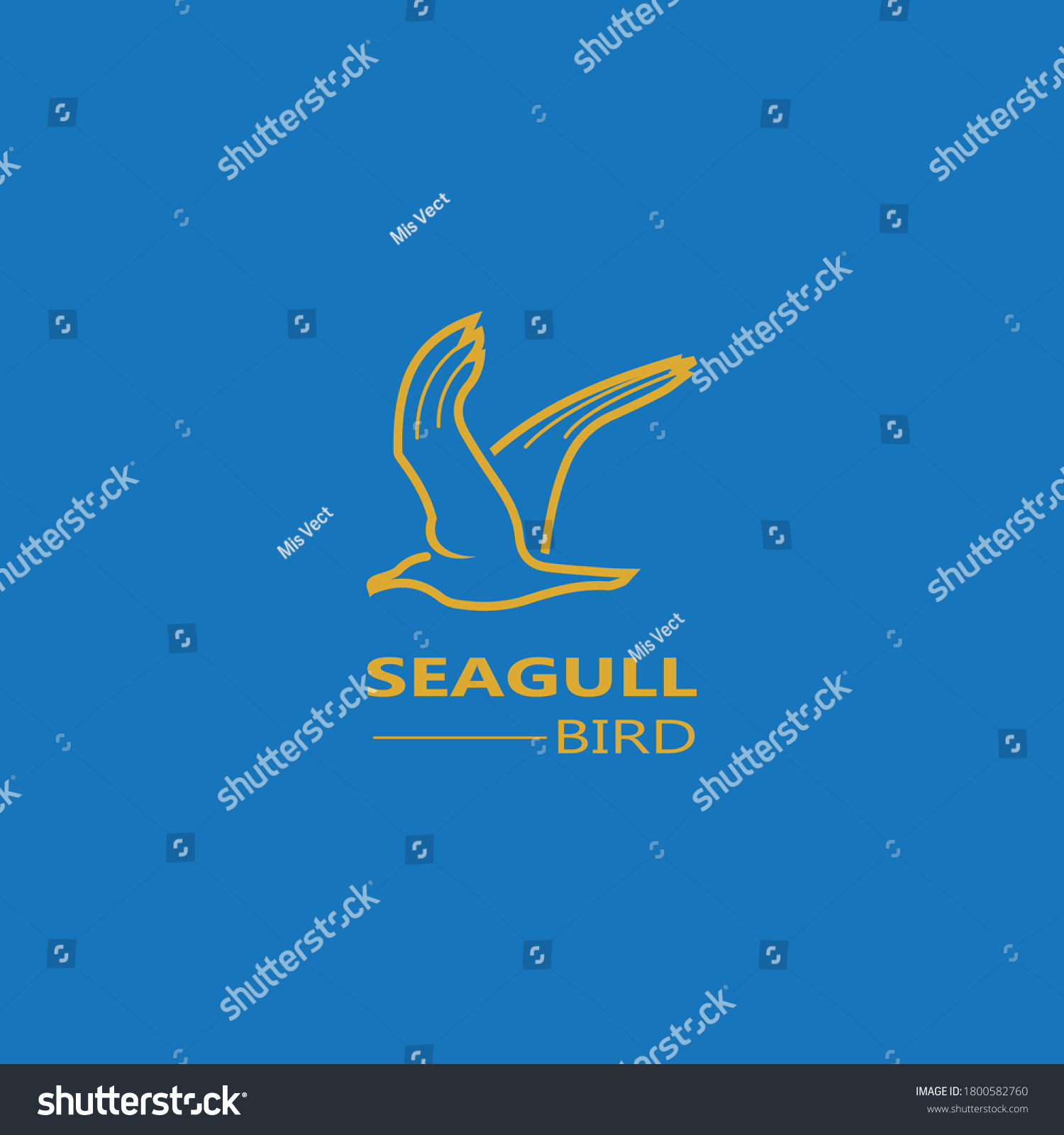 Seagull Bird Logo Icon Vector Designs Stock Vector (Royalty Free ...