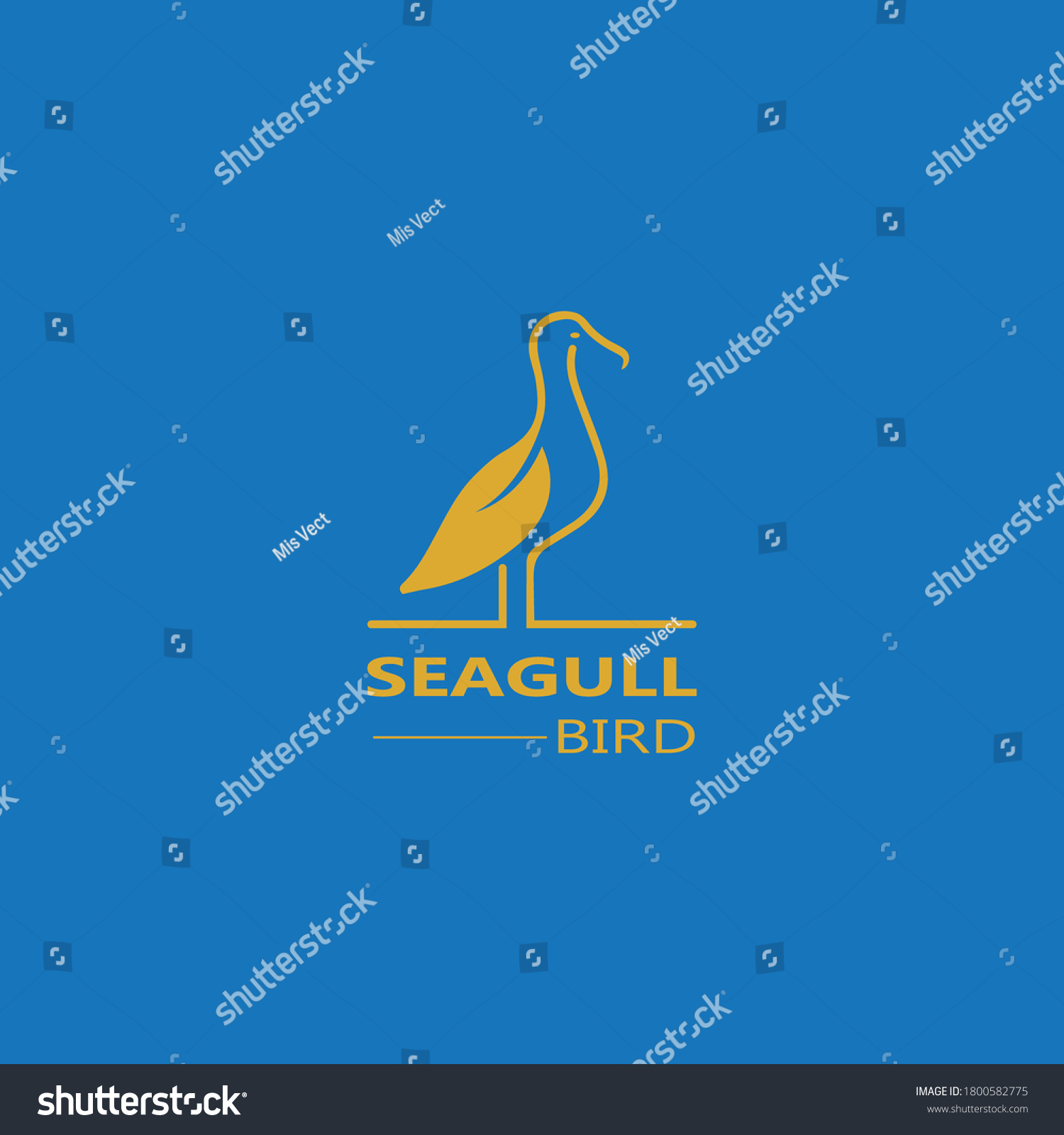 Seagull Bird Logo Icon Vector Designs Stock Vector (Royalty Free ...