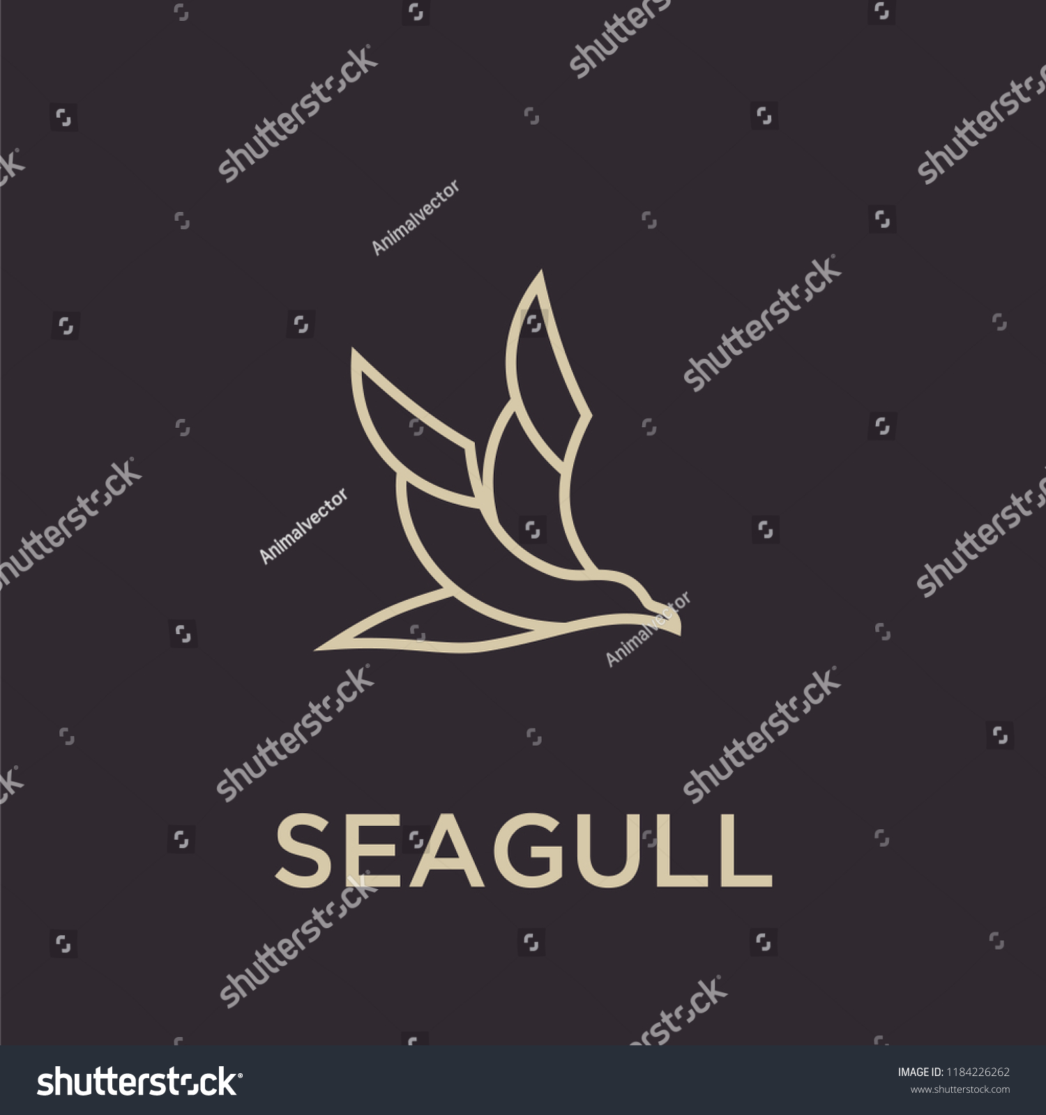 Seagull Logo Icon Designs Vector Stock Vector (Royalty Free) 1184226262