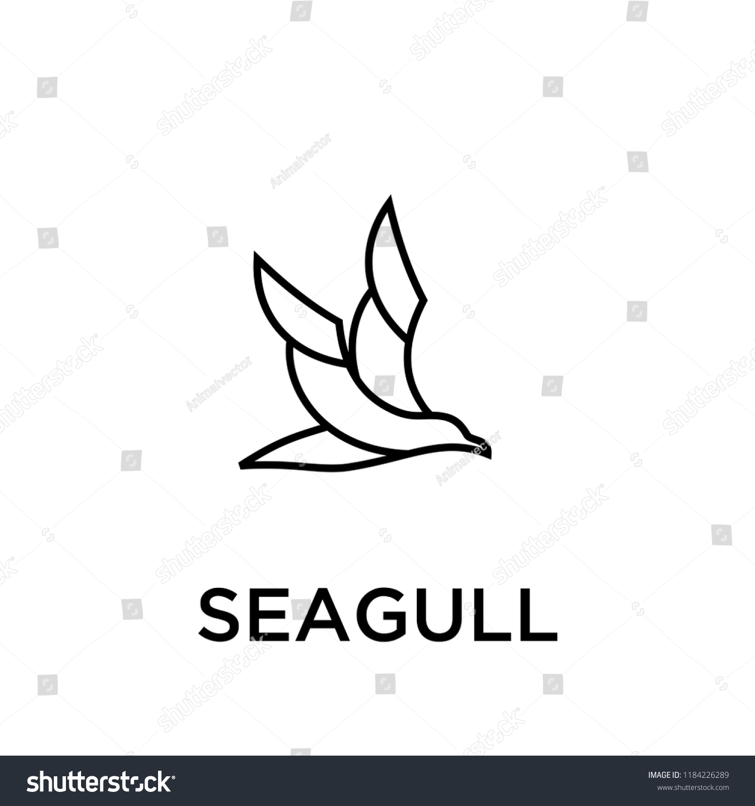Seagull Logo Icon Designs Vector: เวกเตอร์สต็อก (ปลอดค่าลิขสิทธิ์ ...
