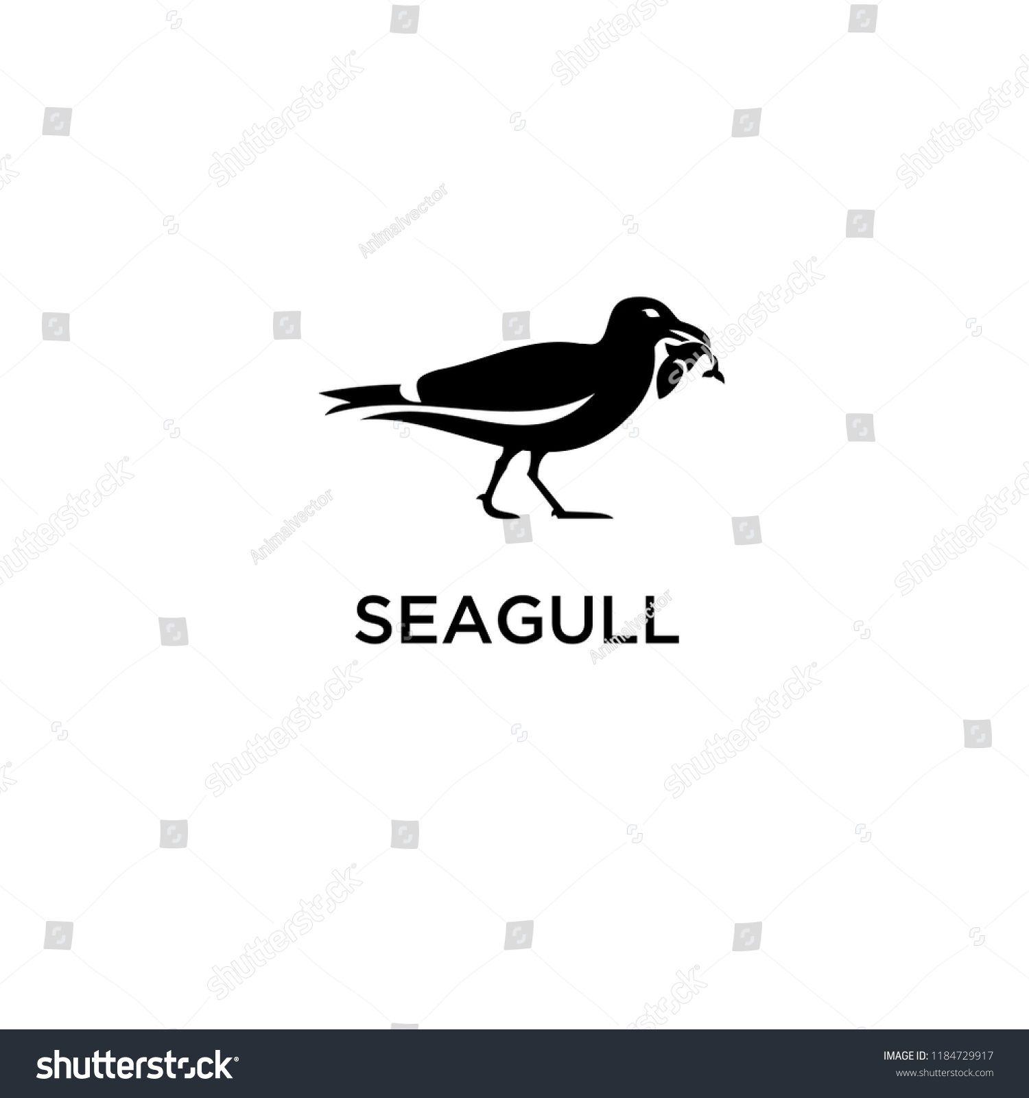Seagull Logo Icon Designs Vector Stock Vector (Royalty Free) 1184729917 ...
