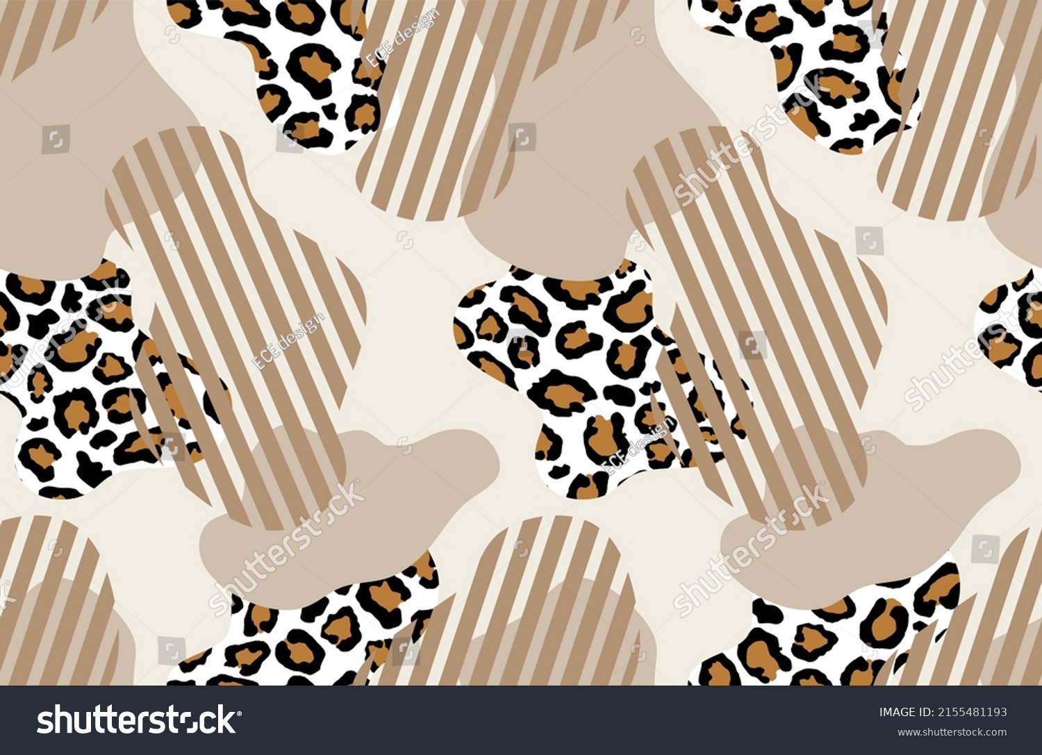 Seamless Abstract Animal Skin Pattern Vector Stock Vector (Royalty Free ...