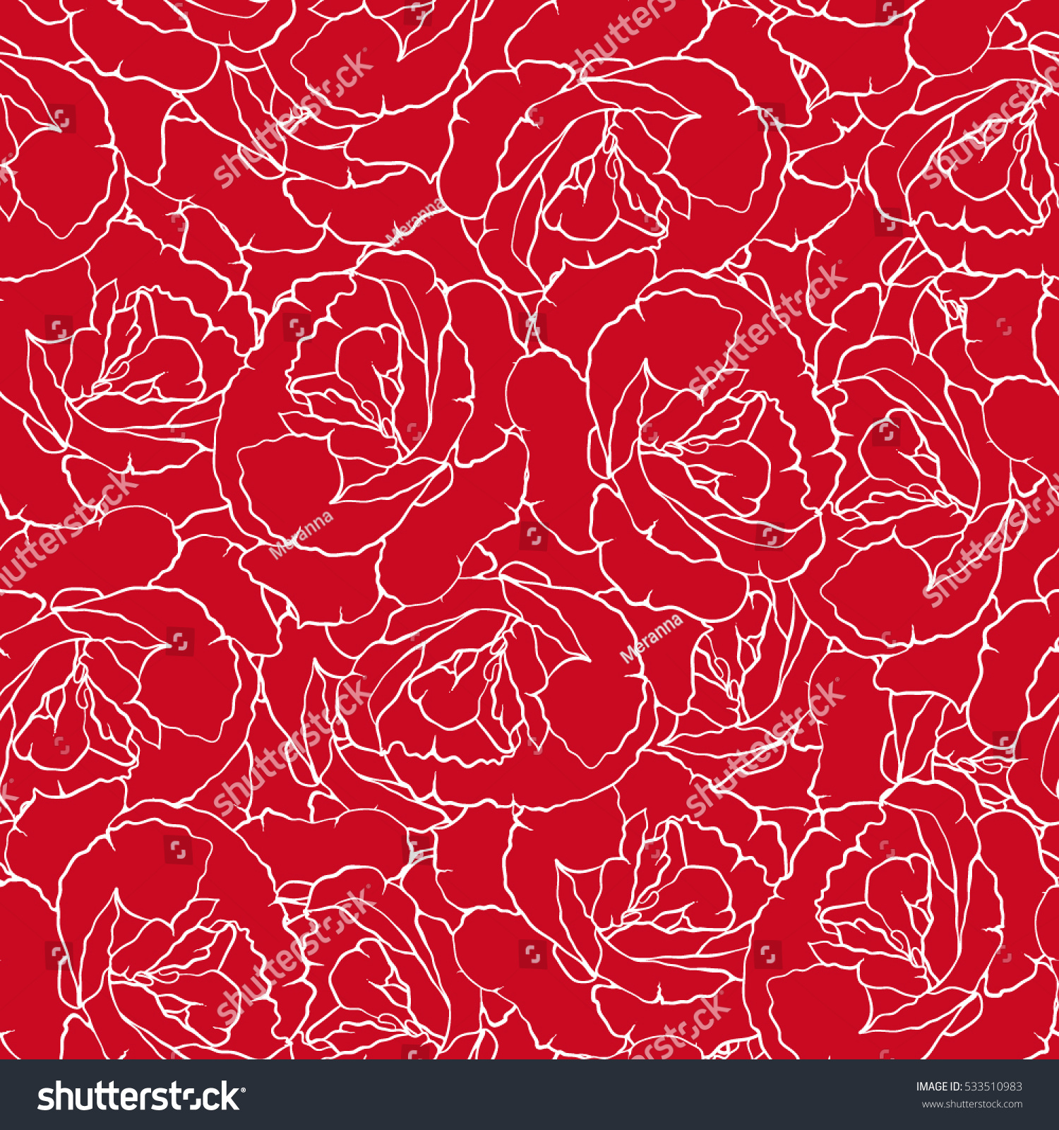 Seamless Abstract Red Roses Background Stock Vector (Royalty Free ...