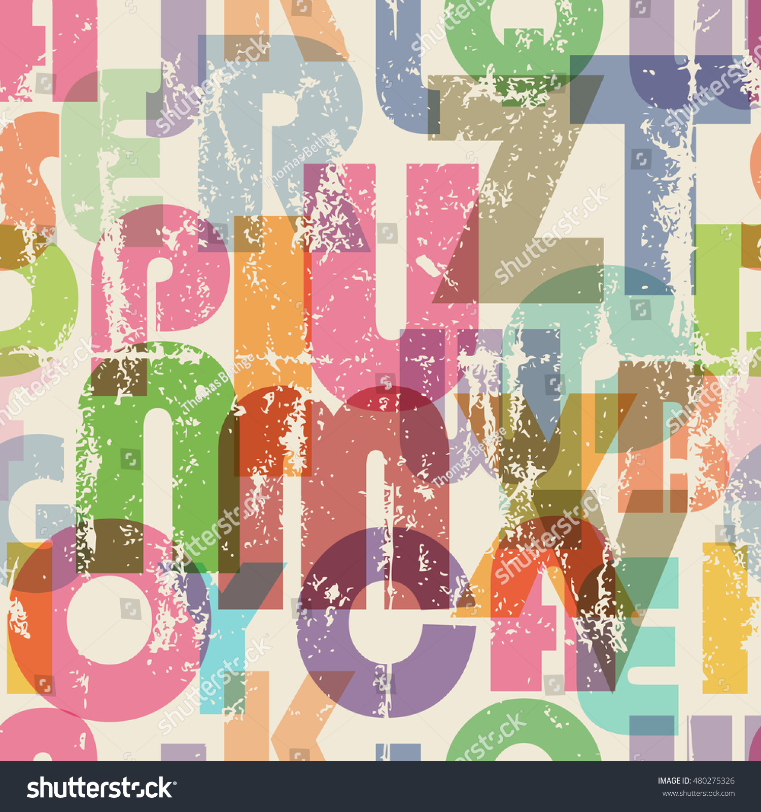 Seamless Alphabet Background Letter Pattern Vector Stock Vector ...