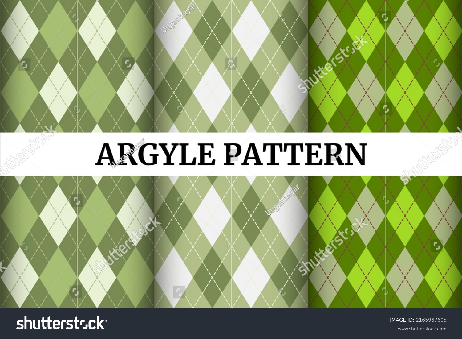 Seamless Argyle Pattern Diamond Shapes Background Stock Vector (Royalty ...