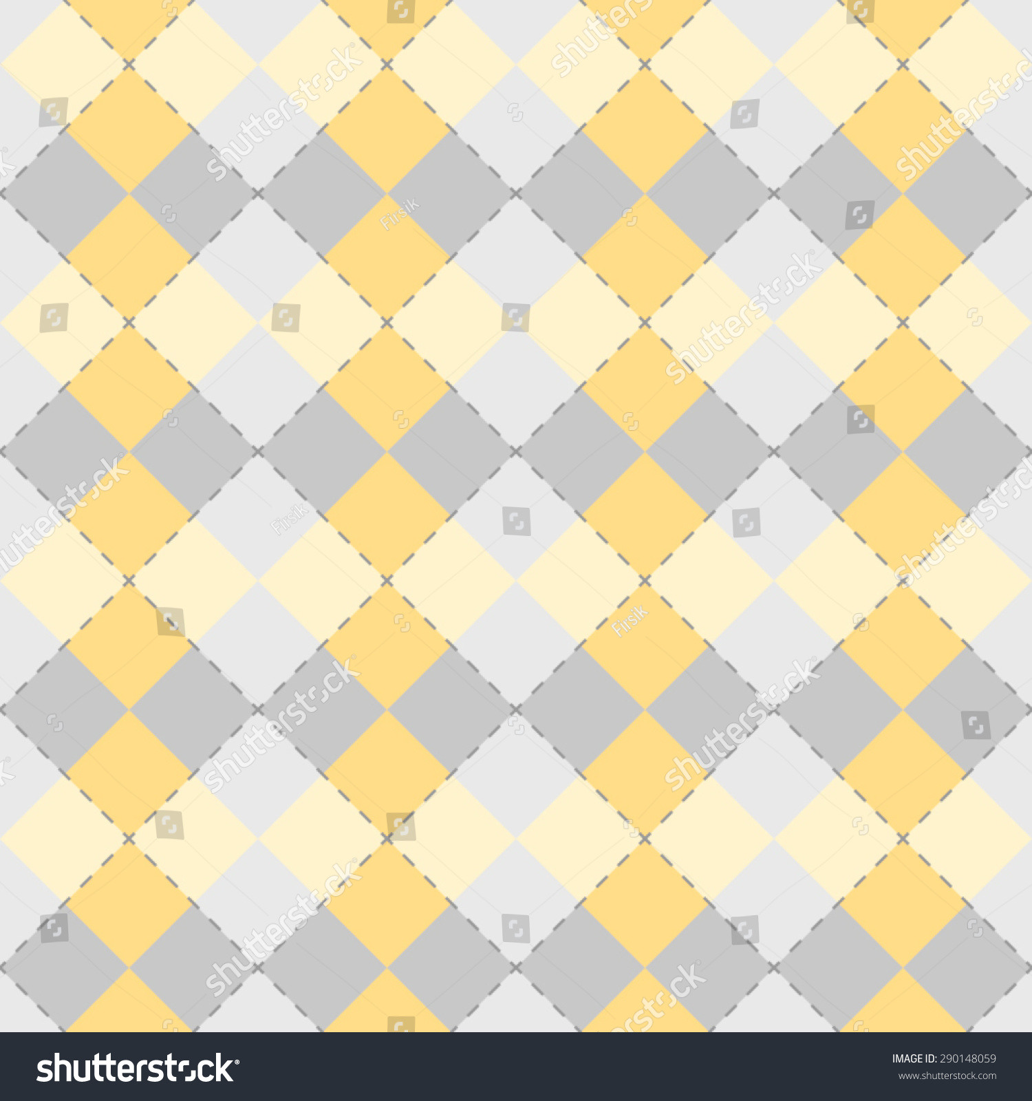 Seamless Argyle Pattern Yellow Gray Colors Stock Vector (Royalty Free ...