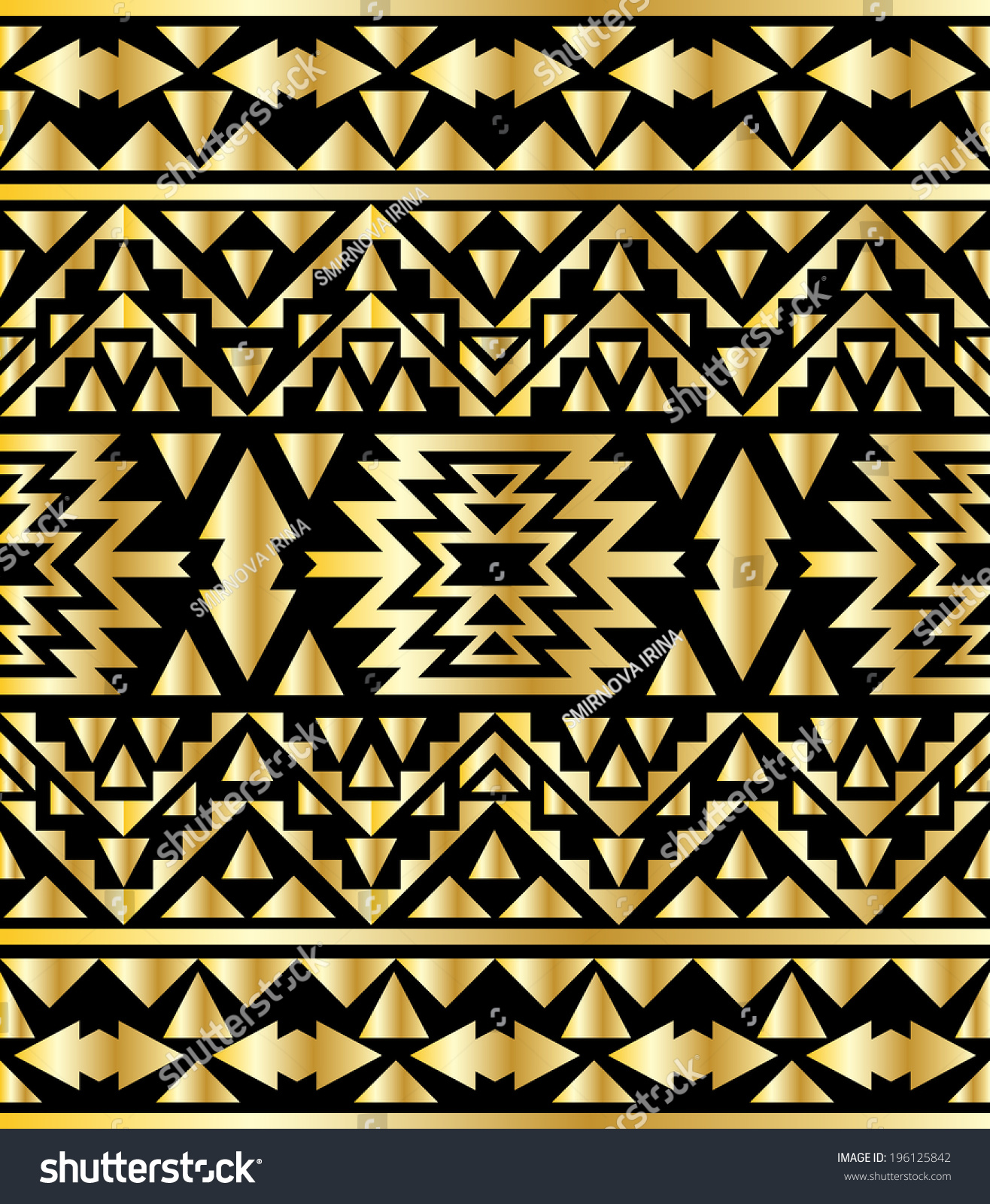 Seamless Aztec Pattern Art Deco Style Stock Vector (Royalty Free) 196125842