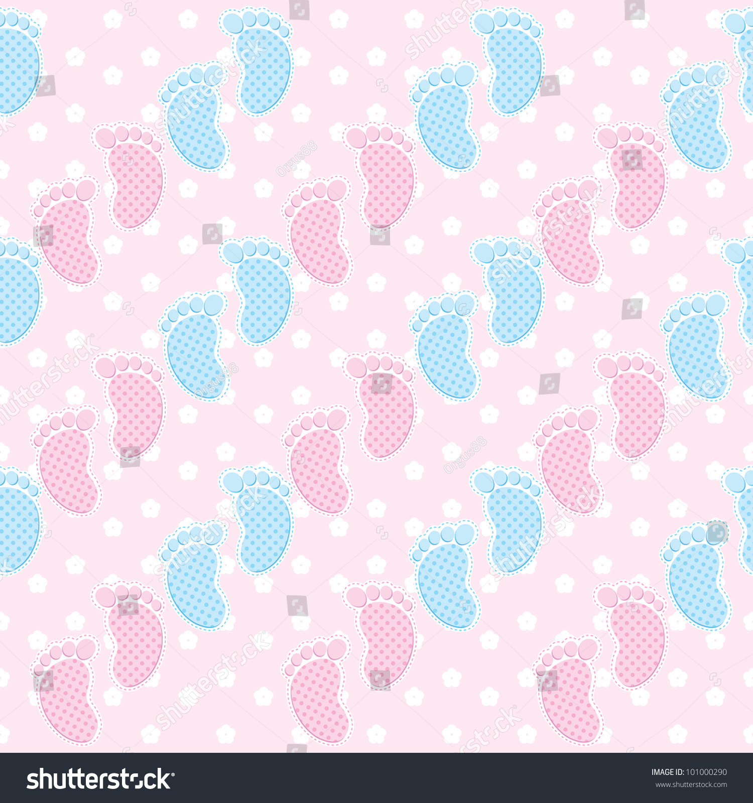 Seamless Baby Shower Pattern Stock Vector (Royalty Free) 101000290 ...