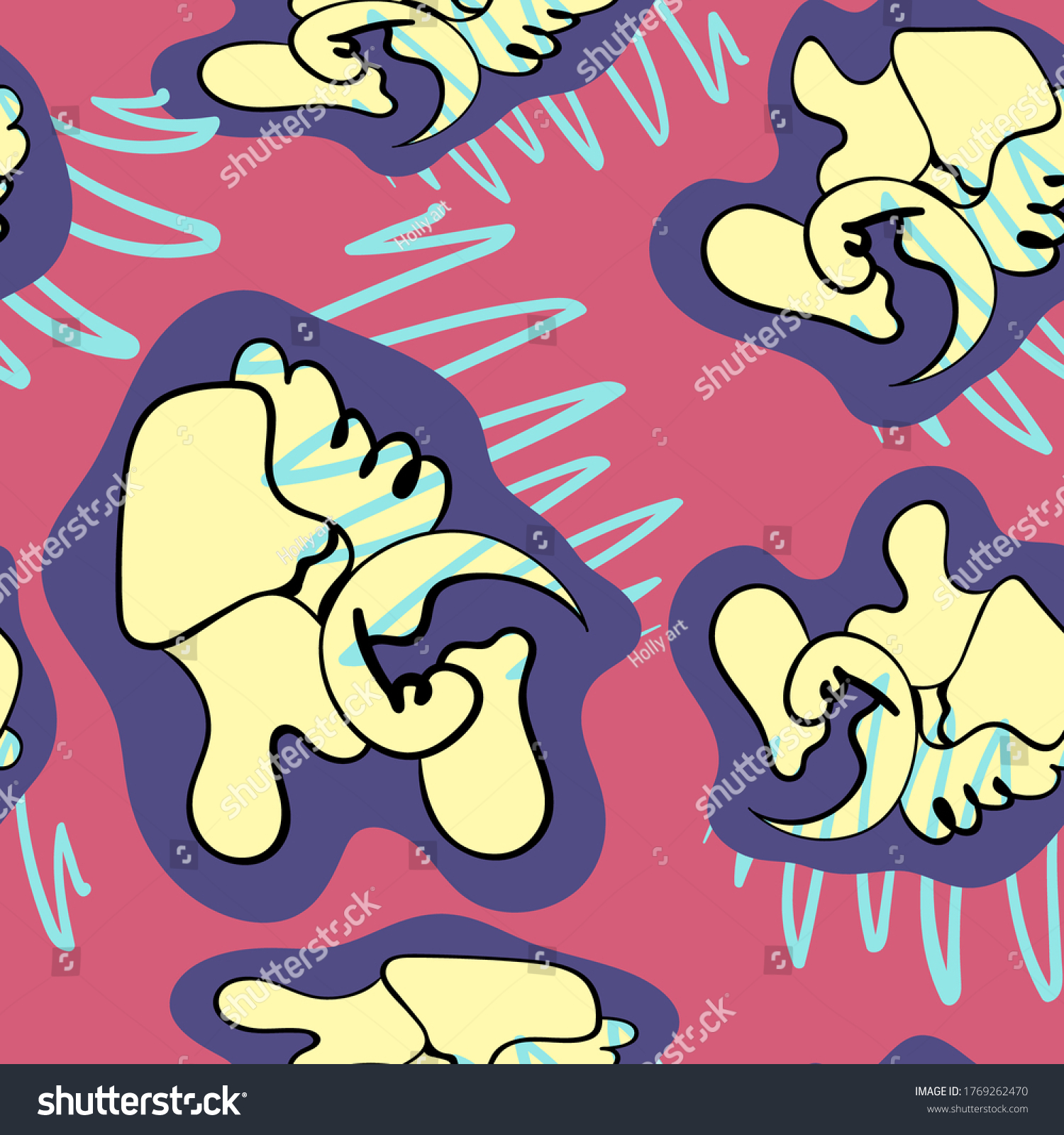 Seamless Backdrop Abstract Hand Draw Patterns Stock Vector (Royalty ...
