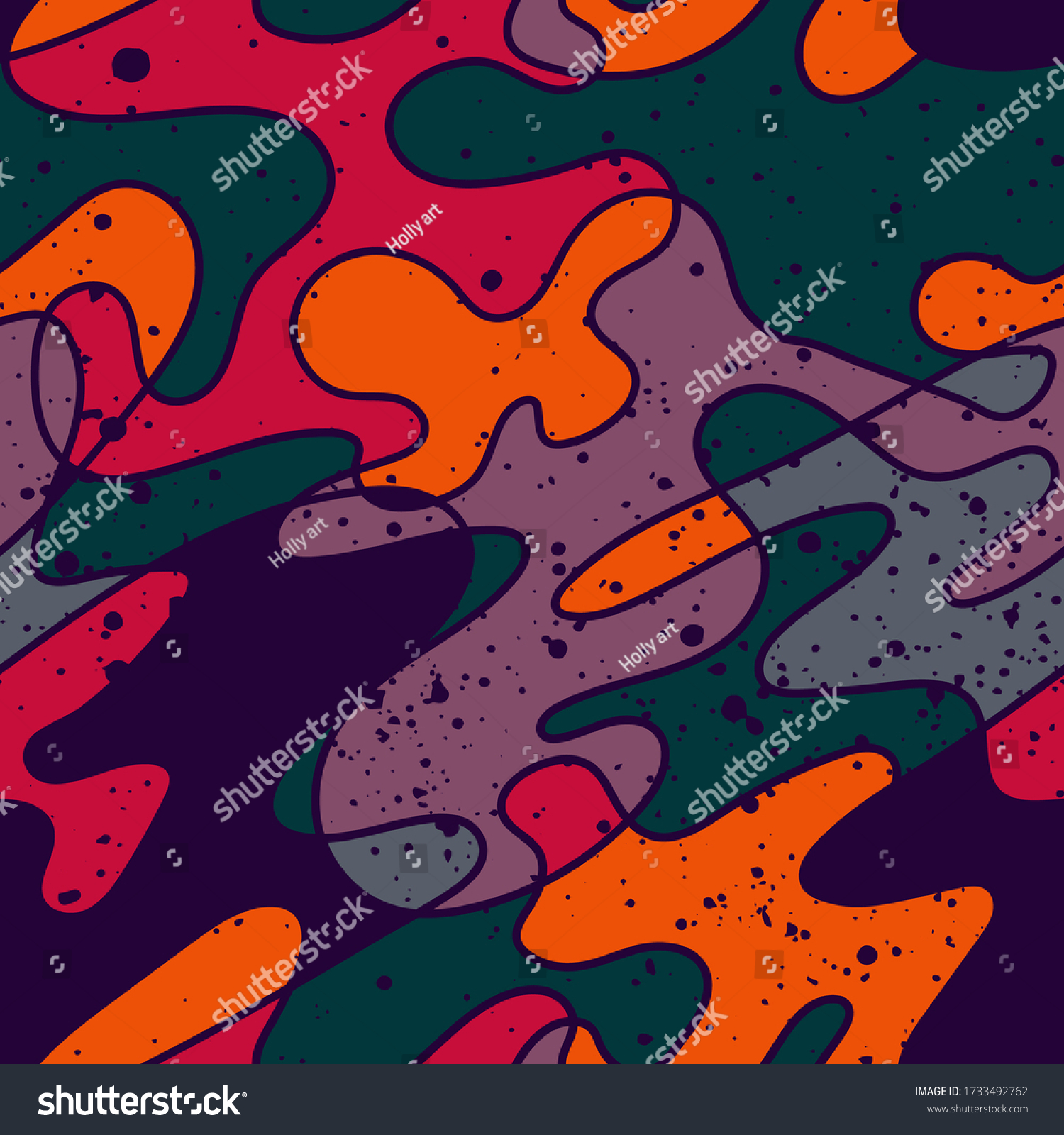 Seamless Backdrop Hand Draw Abstract Colorful Stock Vector (Royalty ...