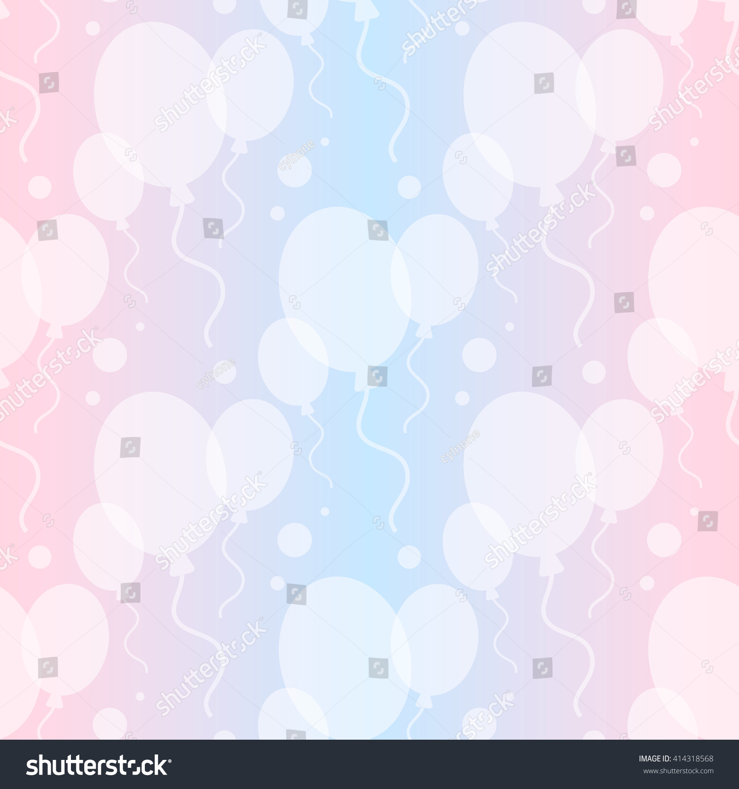 Seamless Balloon Background Pattern Vector Illustration Stock Vector ...