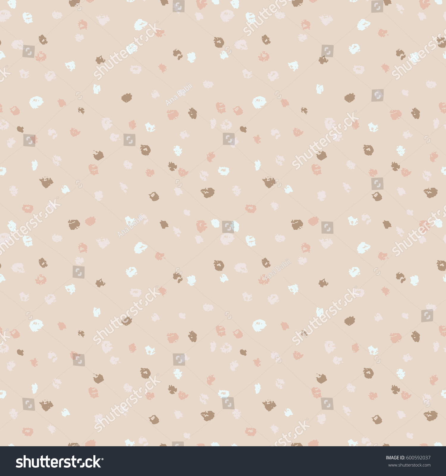 Seamless Beige Ink Dots Pattern Vector Stock Vector (Royalty Free ...