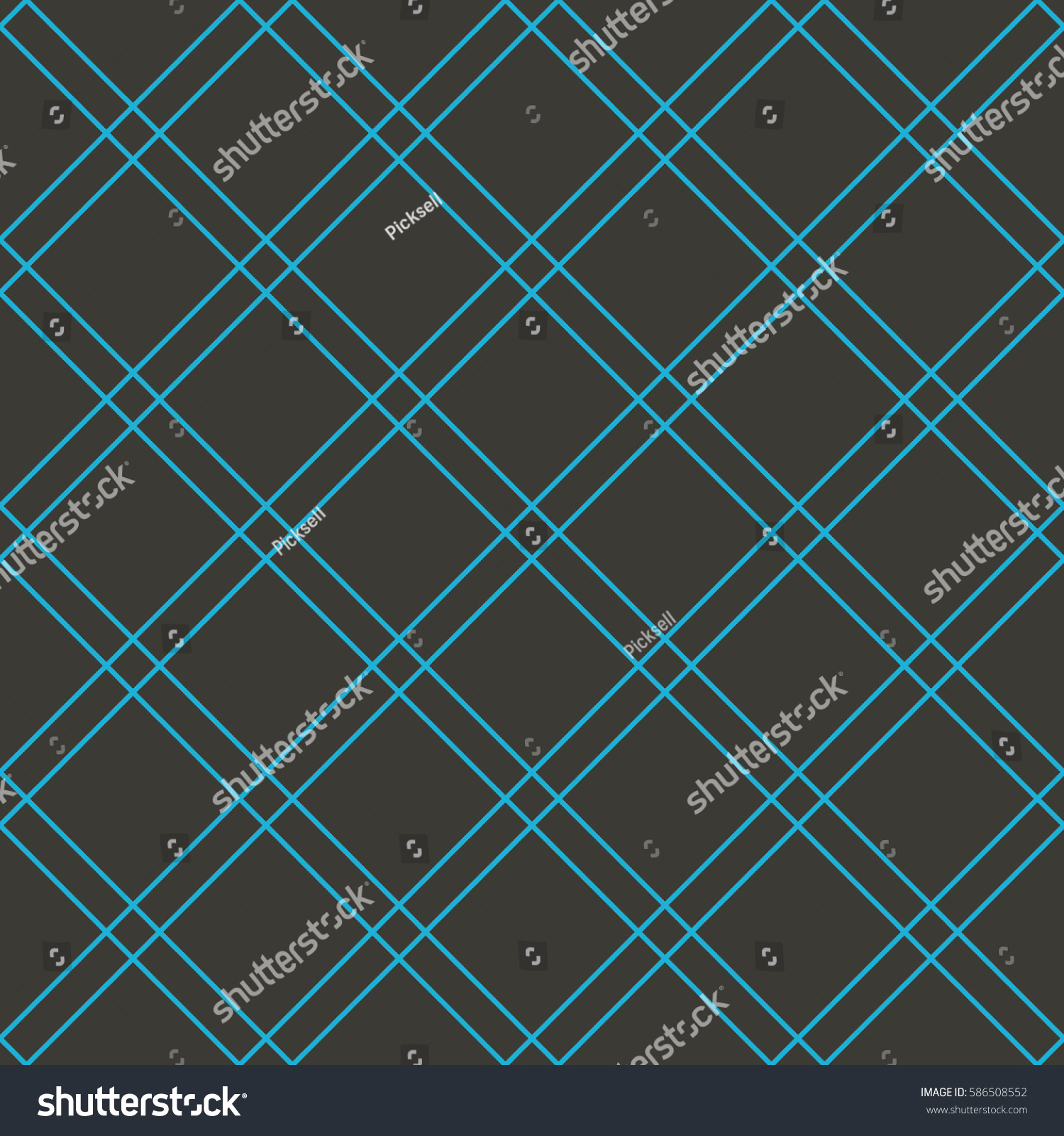 Seamless Black Blue Diagonal Squares Outline Stock Vector (Royalty Free ...
