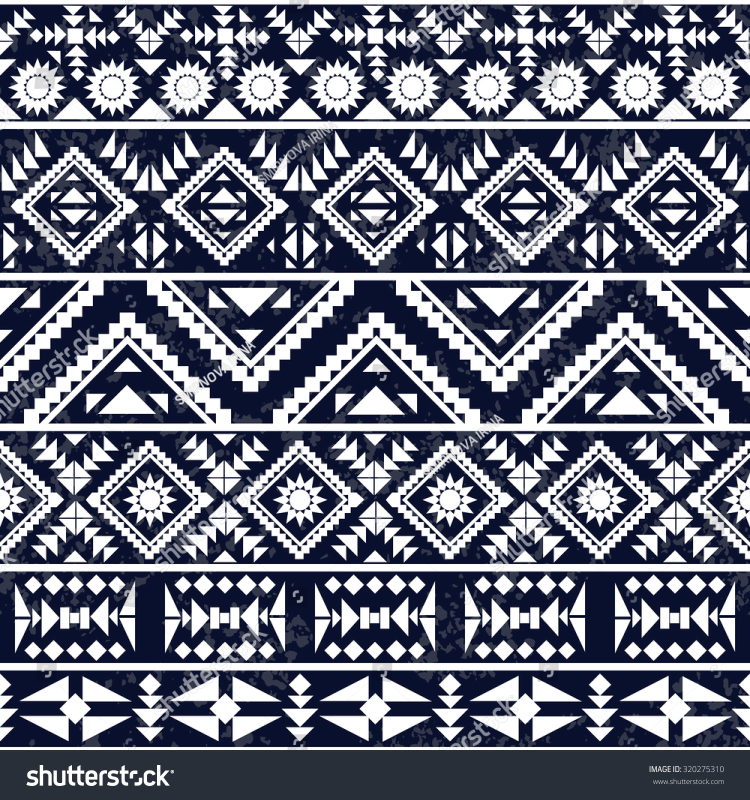 Seamless Black White Ethnic Pattern Stock Vector (Royalty Free) 320275310
