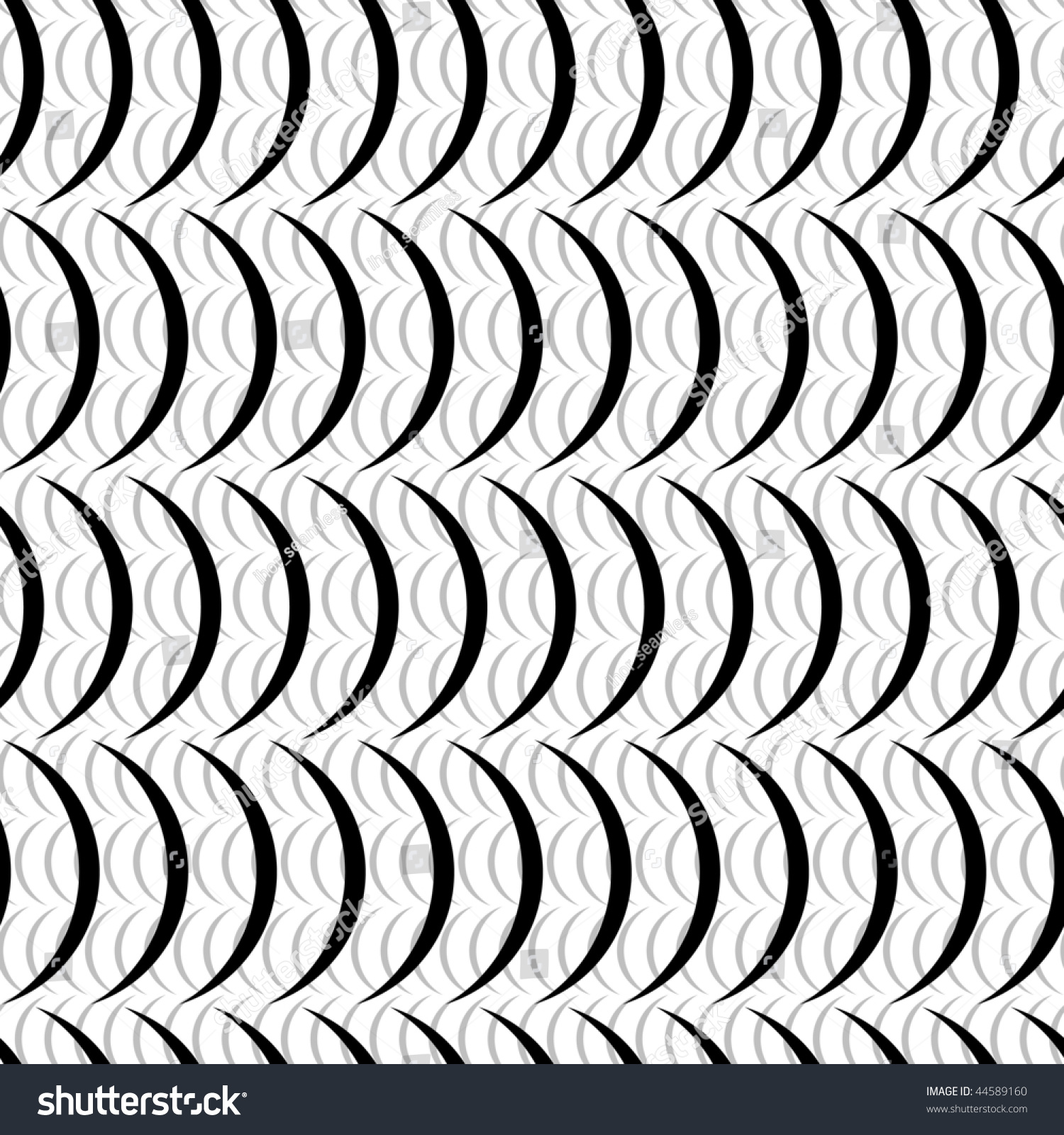 Seamless Black White Swirl Pattern Stock Vector (Royalty Free) 44589160 ...