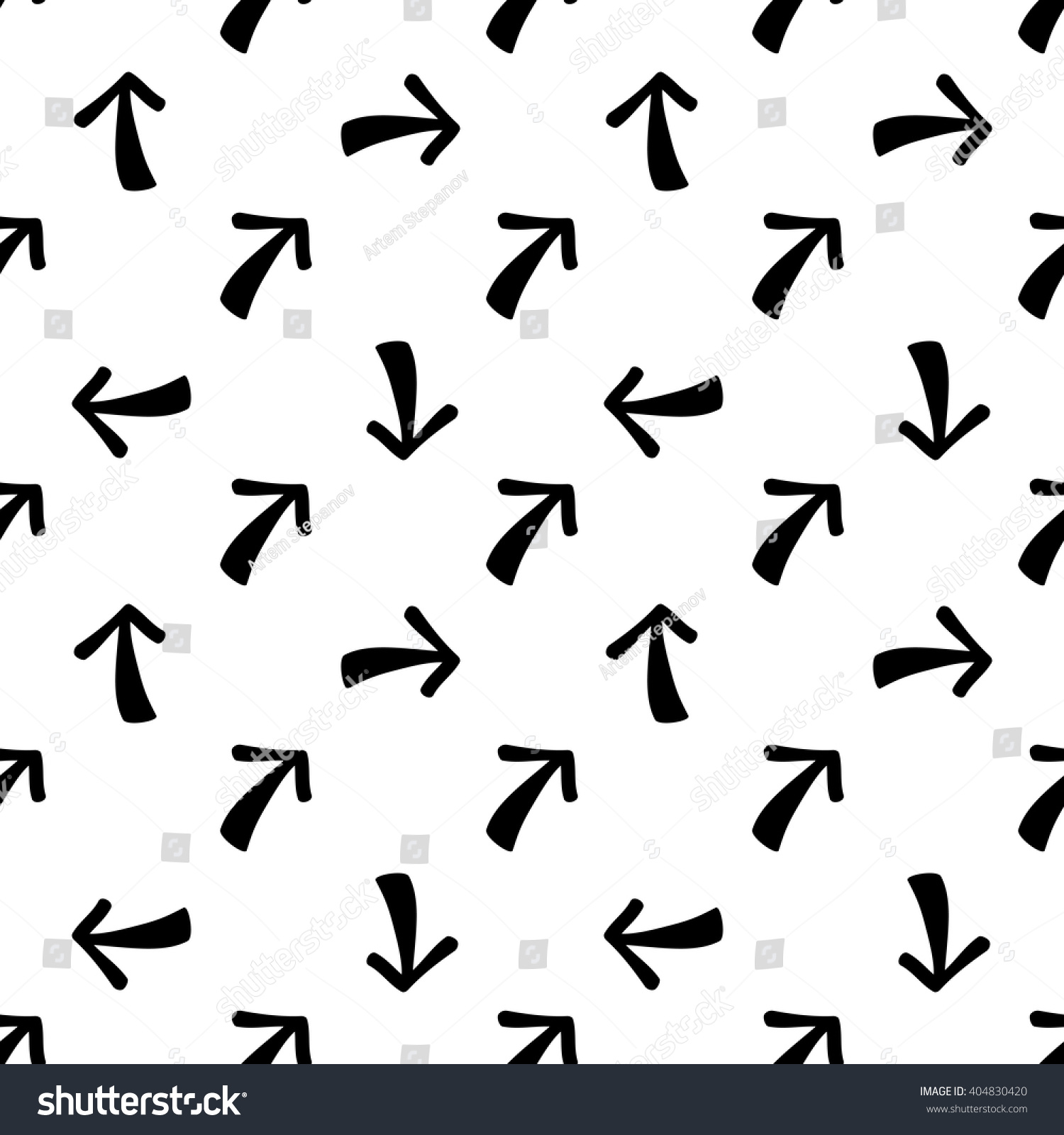 Seamless Black Arrow Pattern Abstract Monochrome Stock Vector 404830420 ...