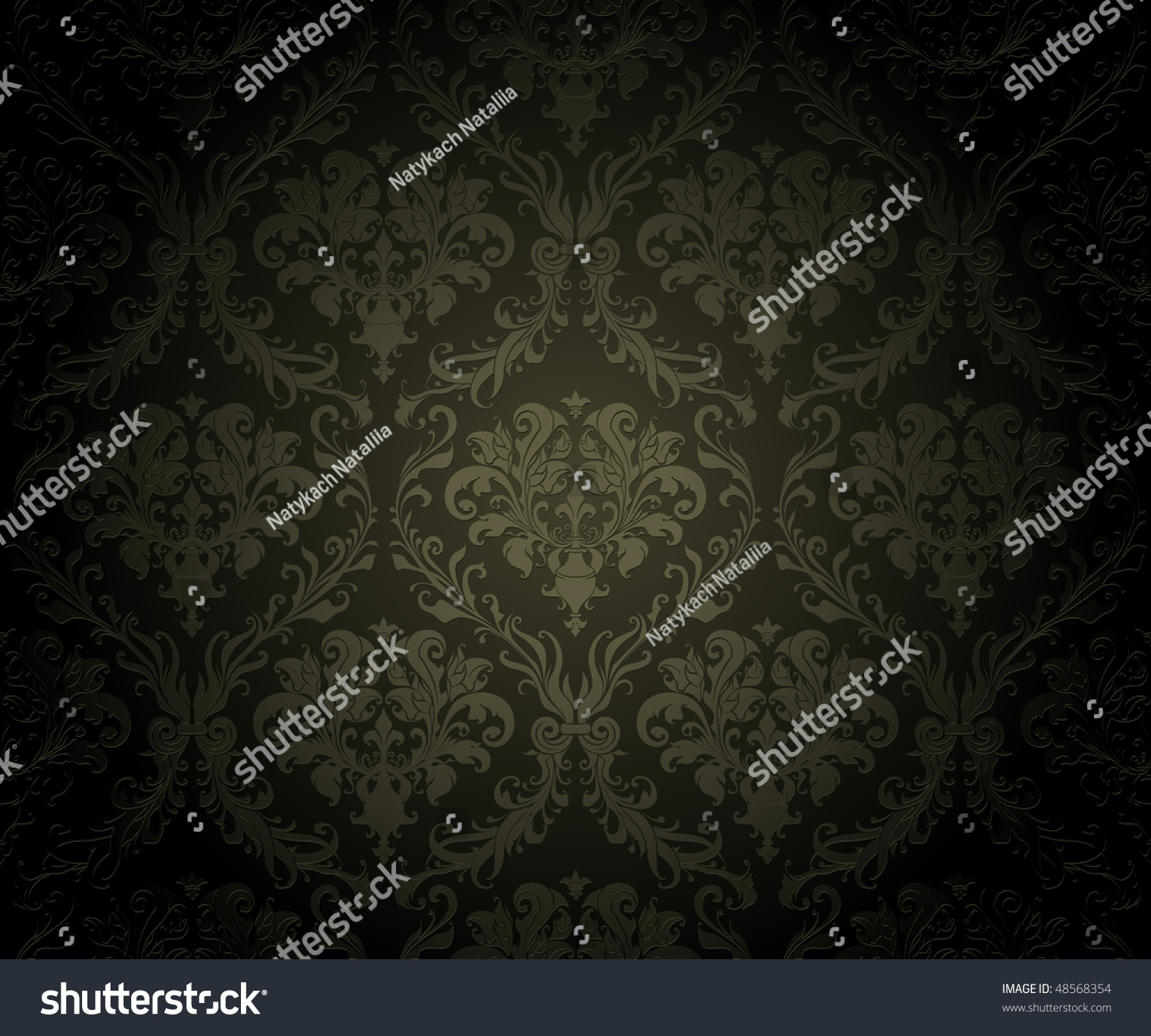 Seamless Black Wallpaper Background Vector Stock Vector (Royalty Free ...
