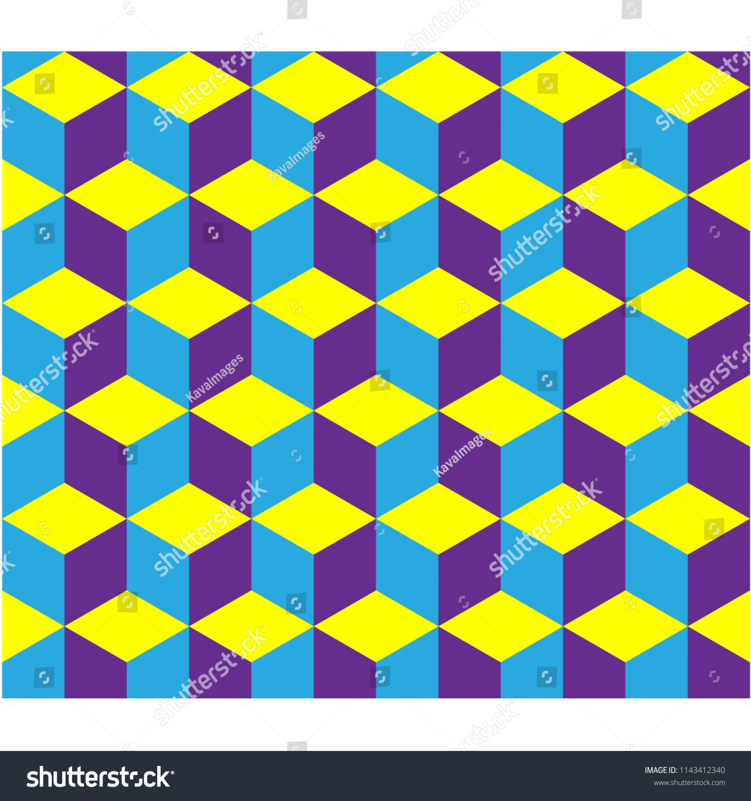 Seamless Blocks Colourful Optical Illusion Stock Vector (Royalty Free ...