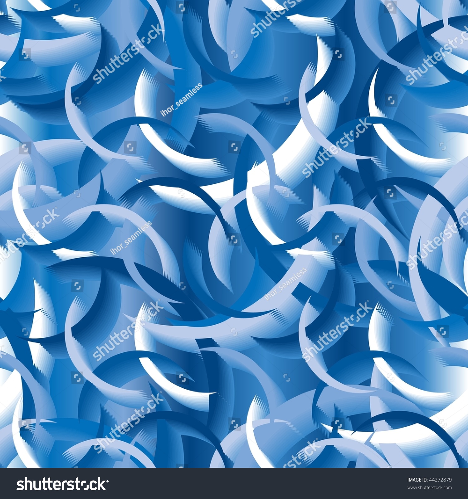 Seamless Blue Abstract Swirl Pattern Stock Vector (Royalty Free ...