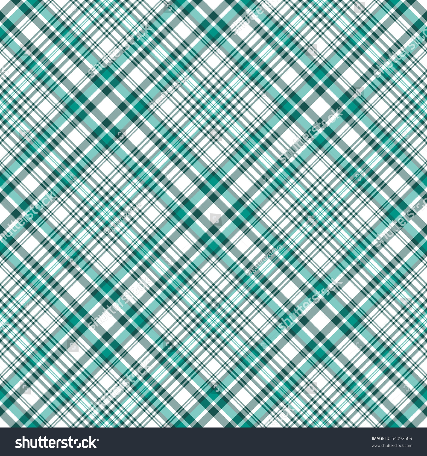 Seamless Blueturquoise White Checkered Diagonal Pattern Stock Vector ...