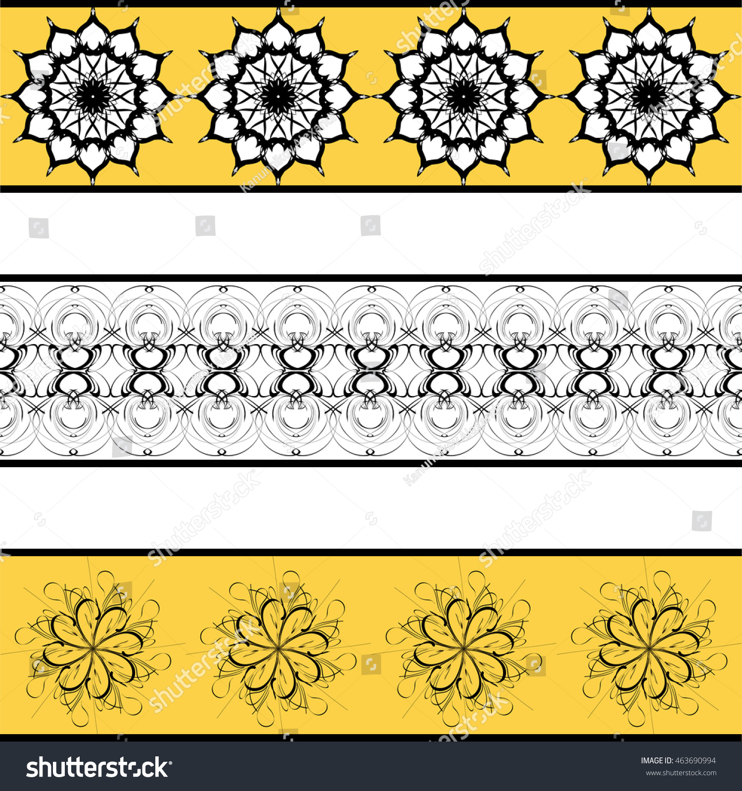Seamless Border Stock Vector (Royalty Free) 463690994 | Shutterstock
