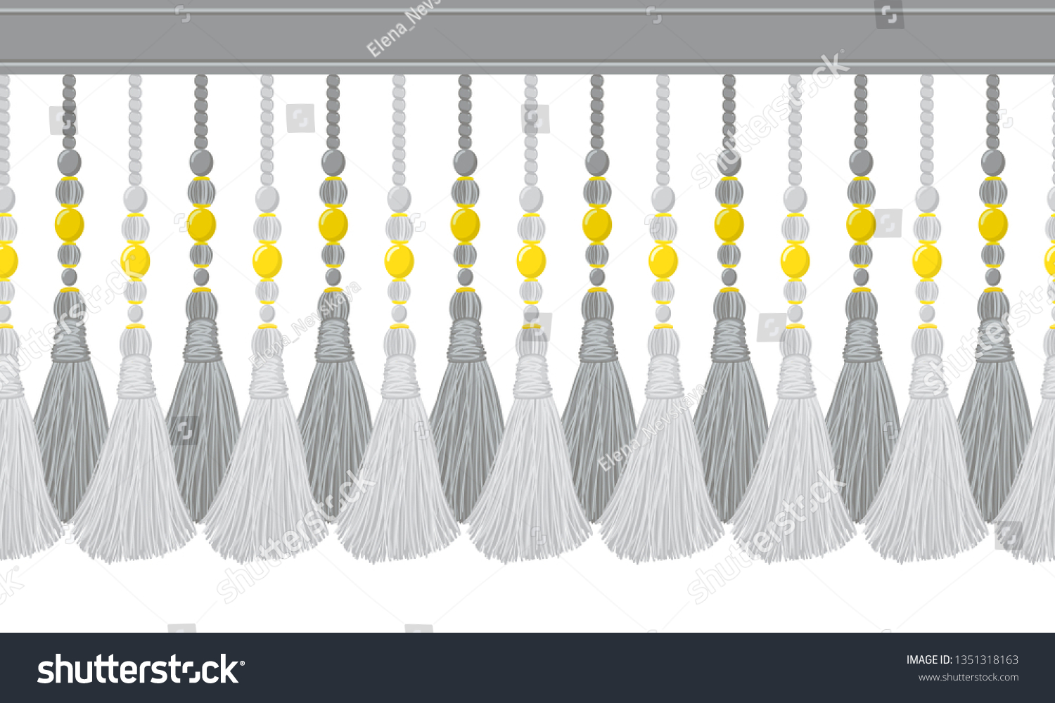 Seamless Border Pattern Abstract Vector Elements Stock Vector (Royalty ...