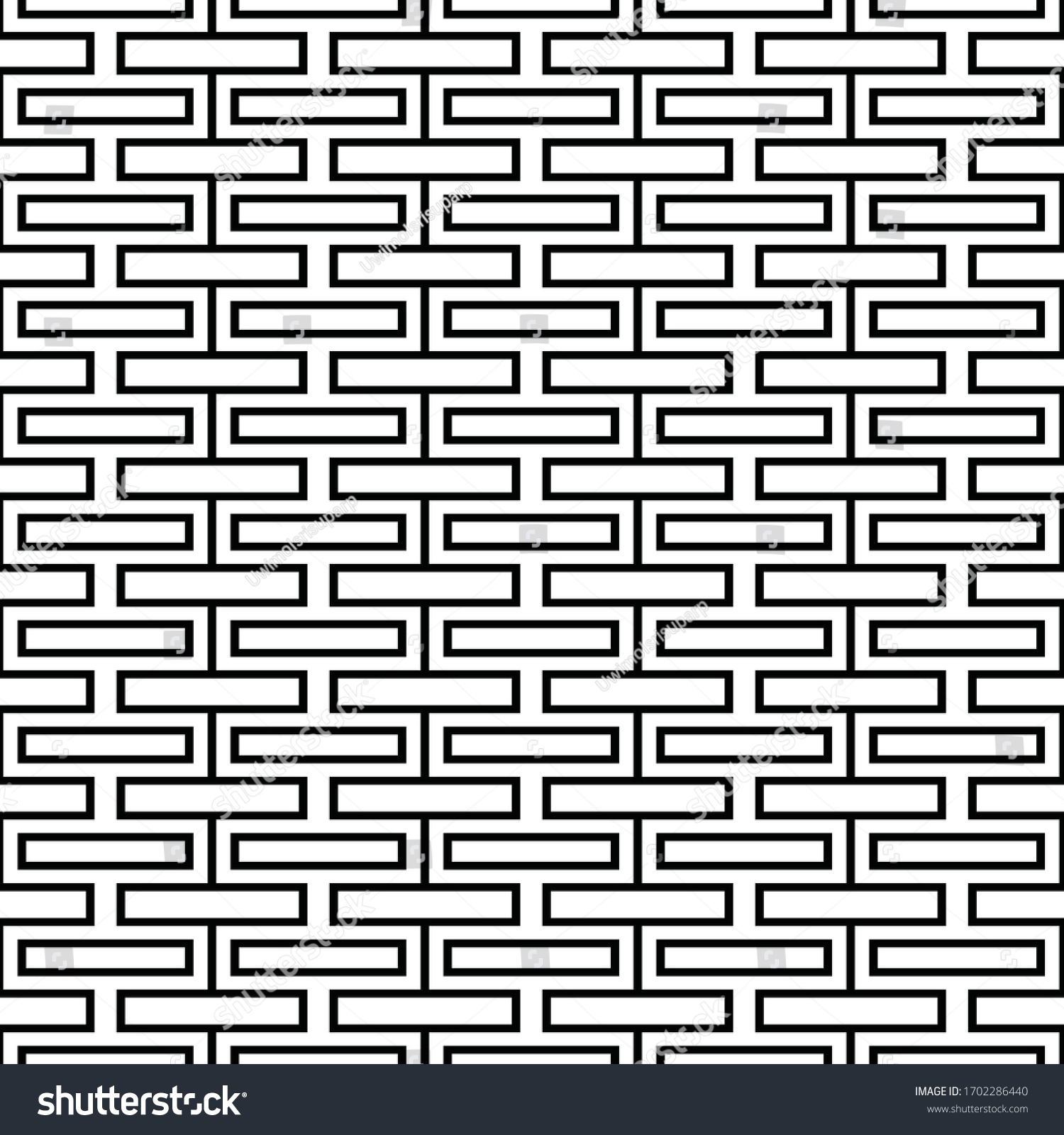 Seamless Brick Pattern Black White Concept Stock Vector (Royalty Free ...