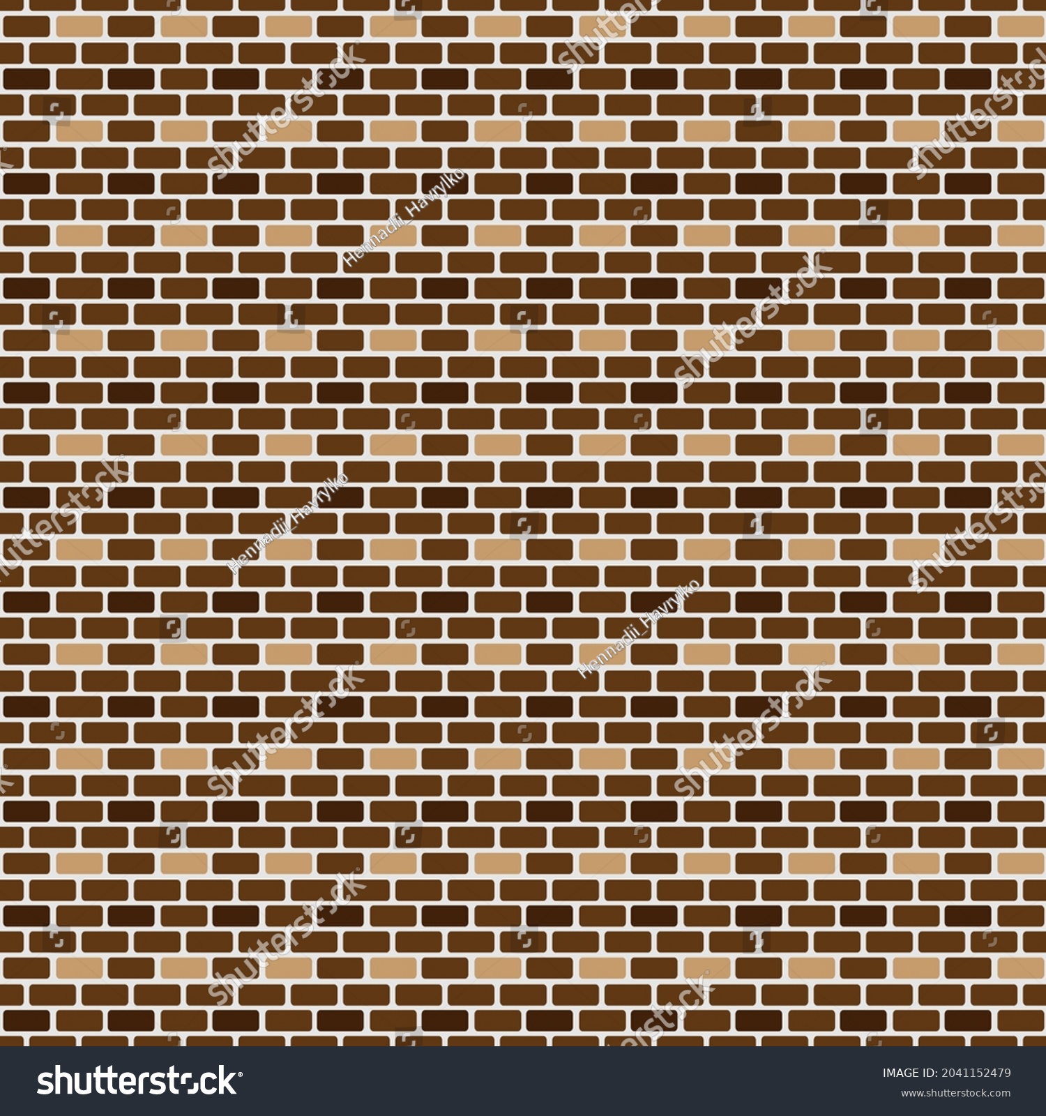 Muro de ladrillo sin costura. Ilustración: vector de stock (libre de ...