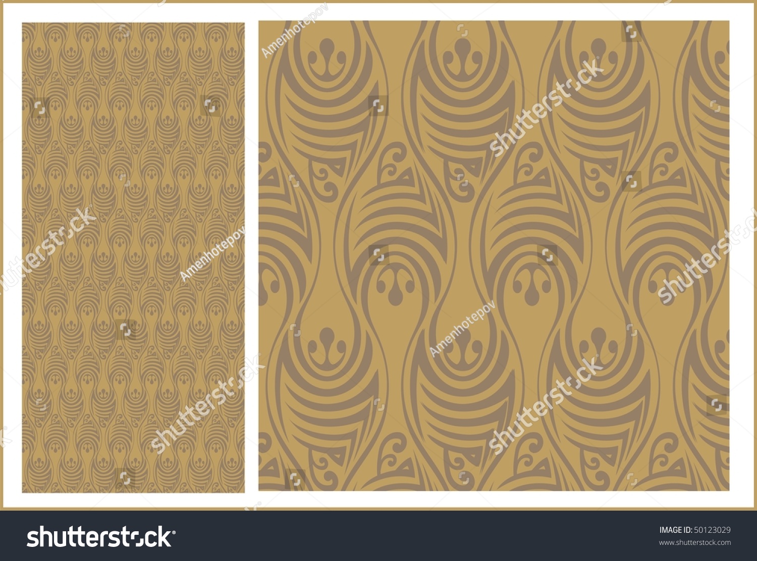 Seamless Brown Japan Wallpaper Stock Vector (Royalty Free) 50123029 ...
