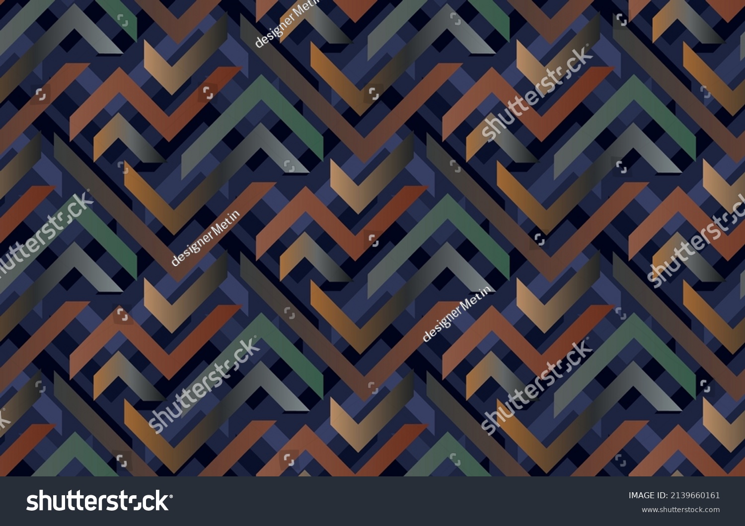 Seamless Brown Zigzag Geometric Pattern Very Stock Vector (Royalty Free ...