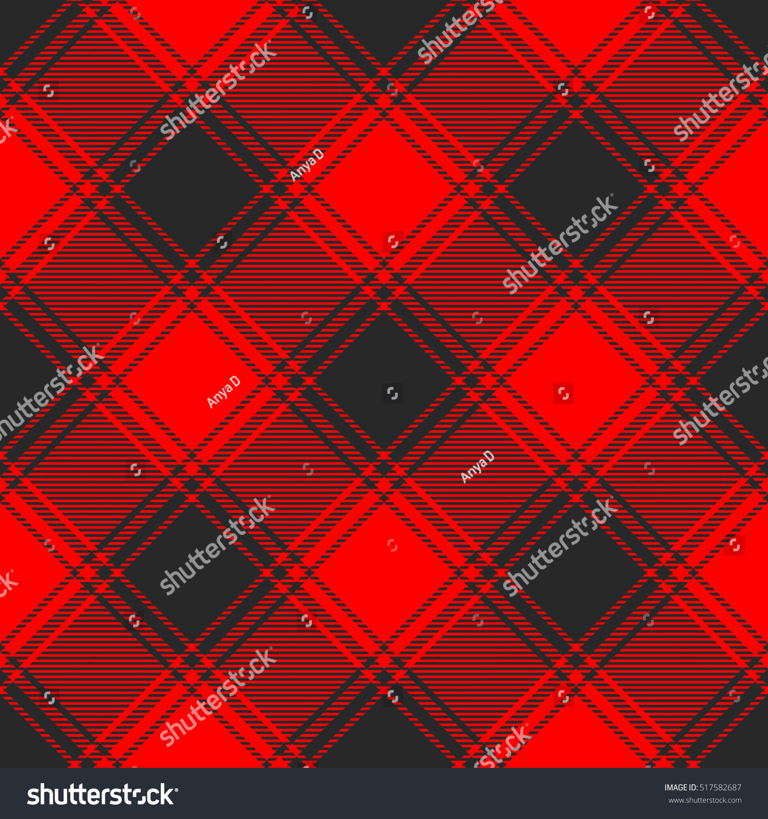 Seamless Buffalo Plaid Pattern Stock Vector 517582687 - Shutterstock