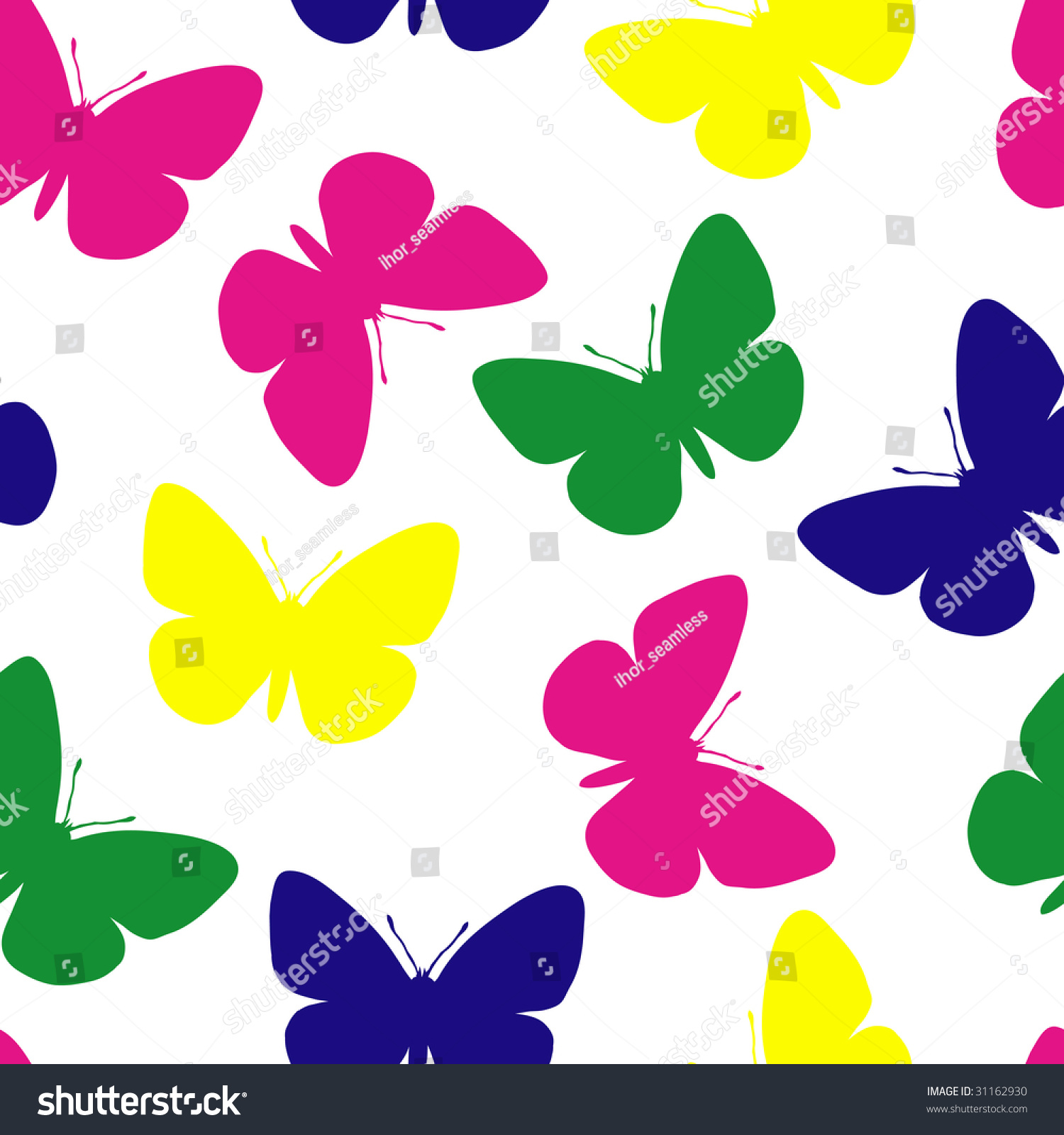 Seamless Butterfly Background Stock Vector (Royalty Free) 31162930