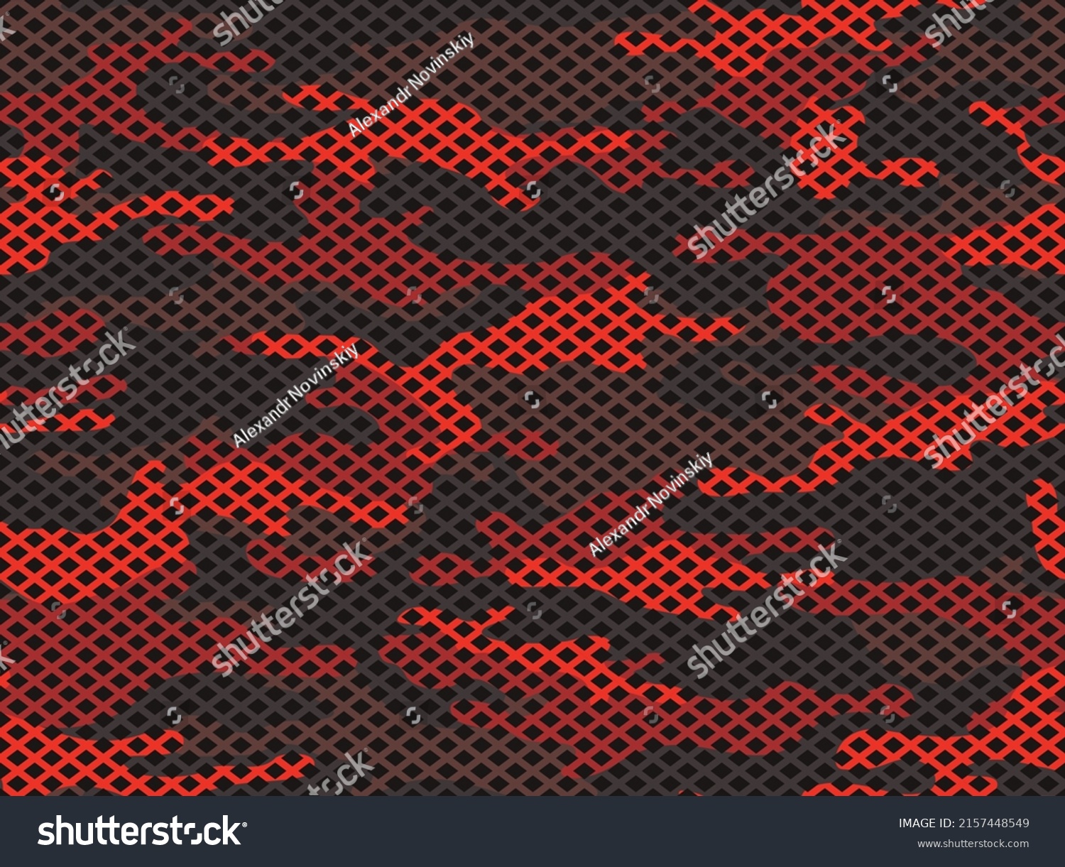 Seamless Camouflage Pattern Digital Army Background Stock Vector ...