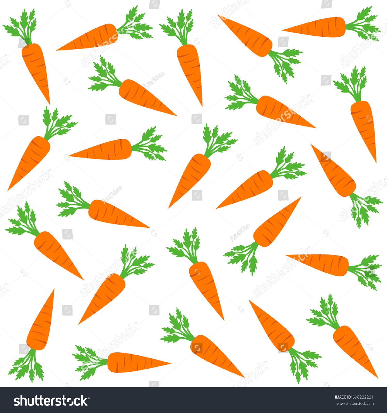 Seamless Carrot Pattern Wallpaper Vector Isolated Stock Vector (Royalty ...