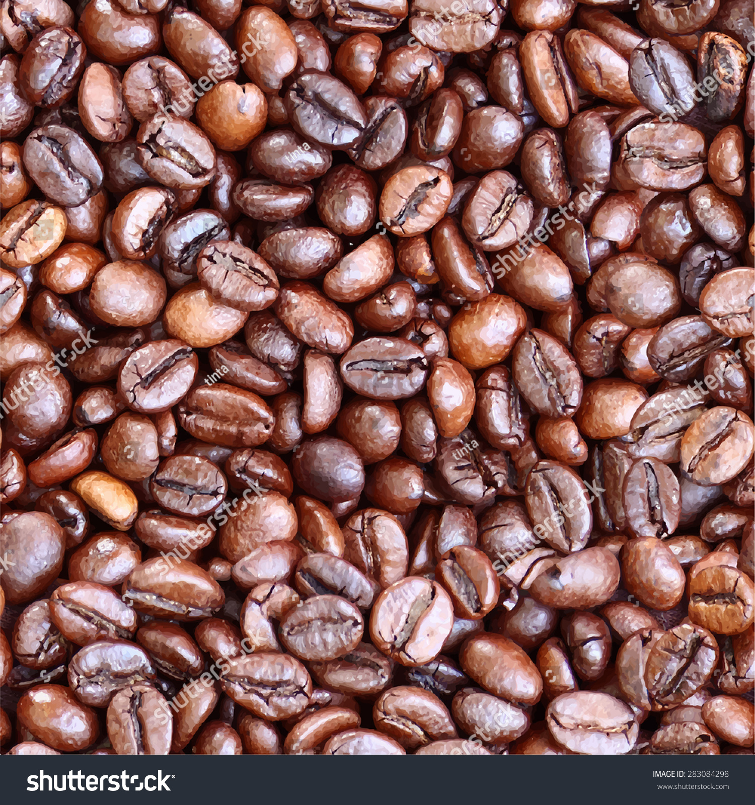Seamless Coffee Beans Background Vector Illustration Stock Vector ...