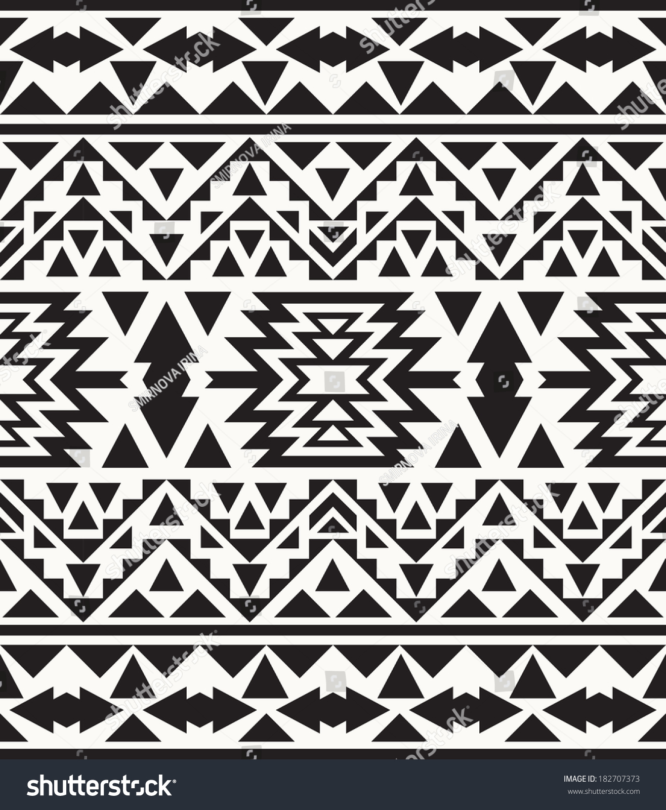 Seamless Colorful Navajo Pattern Stock Vector (Royalty Free) 182707373 ...