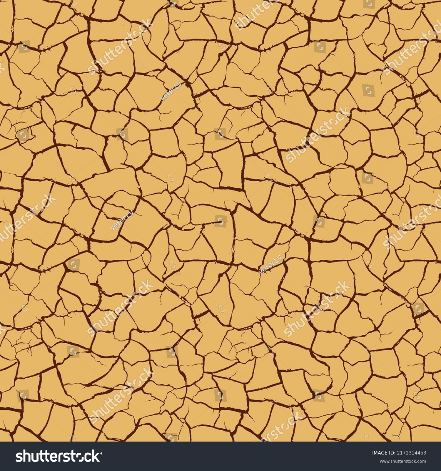 Seamless Crack Texture Cracked Soil Vector Stock Vector (Royalty Free ...