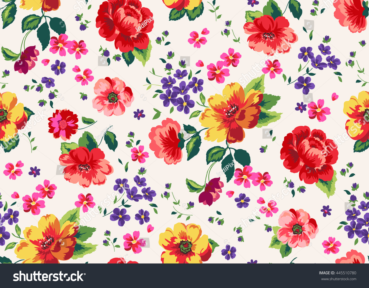 Vetor stock de Seamless Cuban Floral Pattern Vector (livre de direitos ...