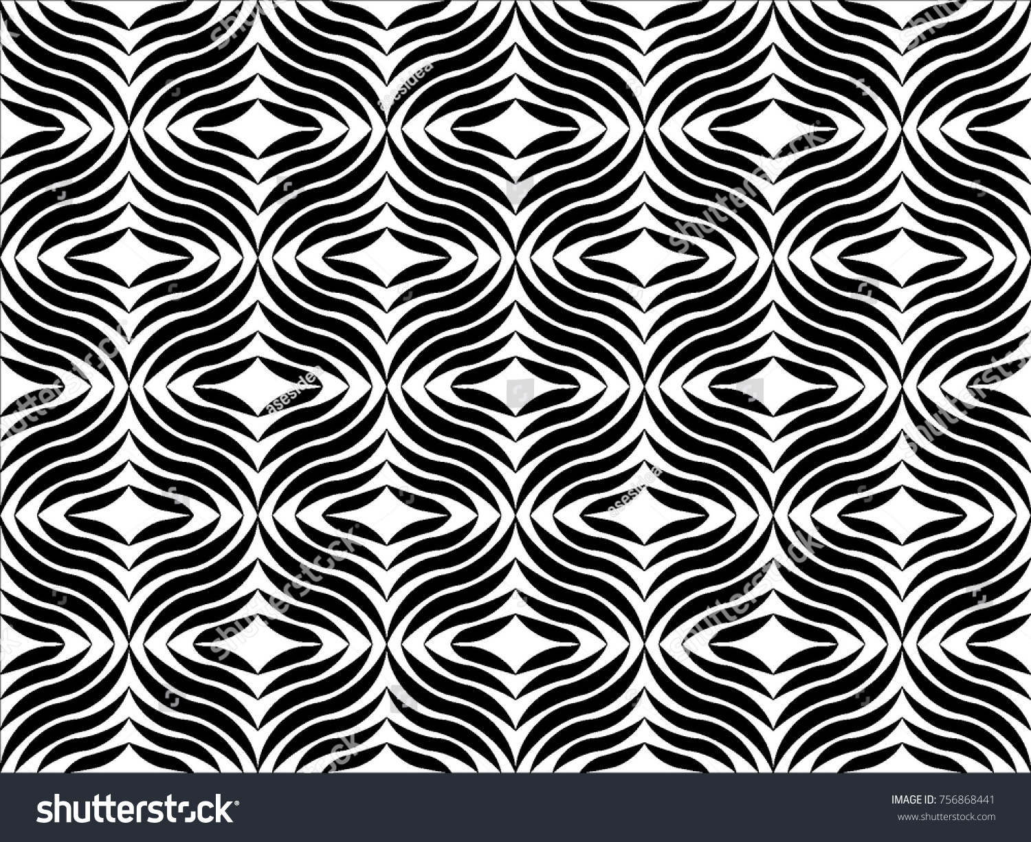 Seamless Curve Pattern Vector Design Tile: vector de stock (libre de ...