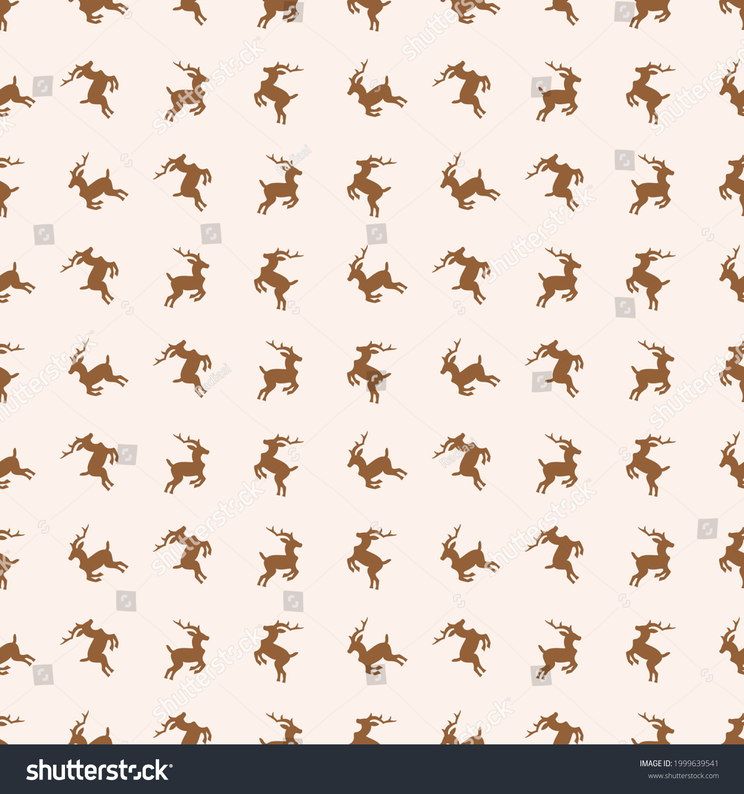 Seamless Deer Pattern Background Texture Packaging Stock Vector ...