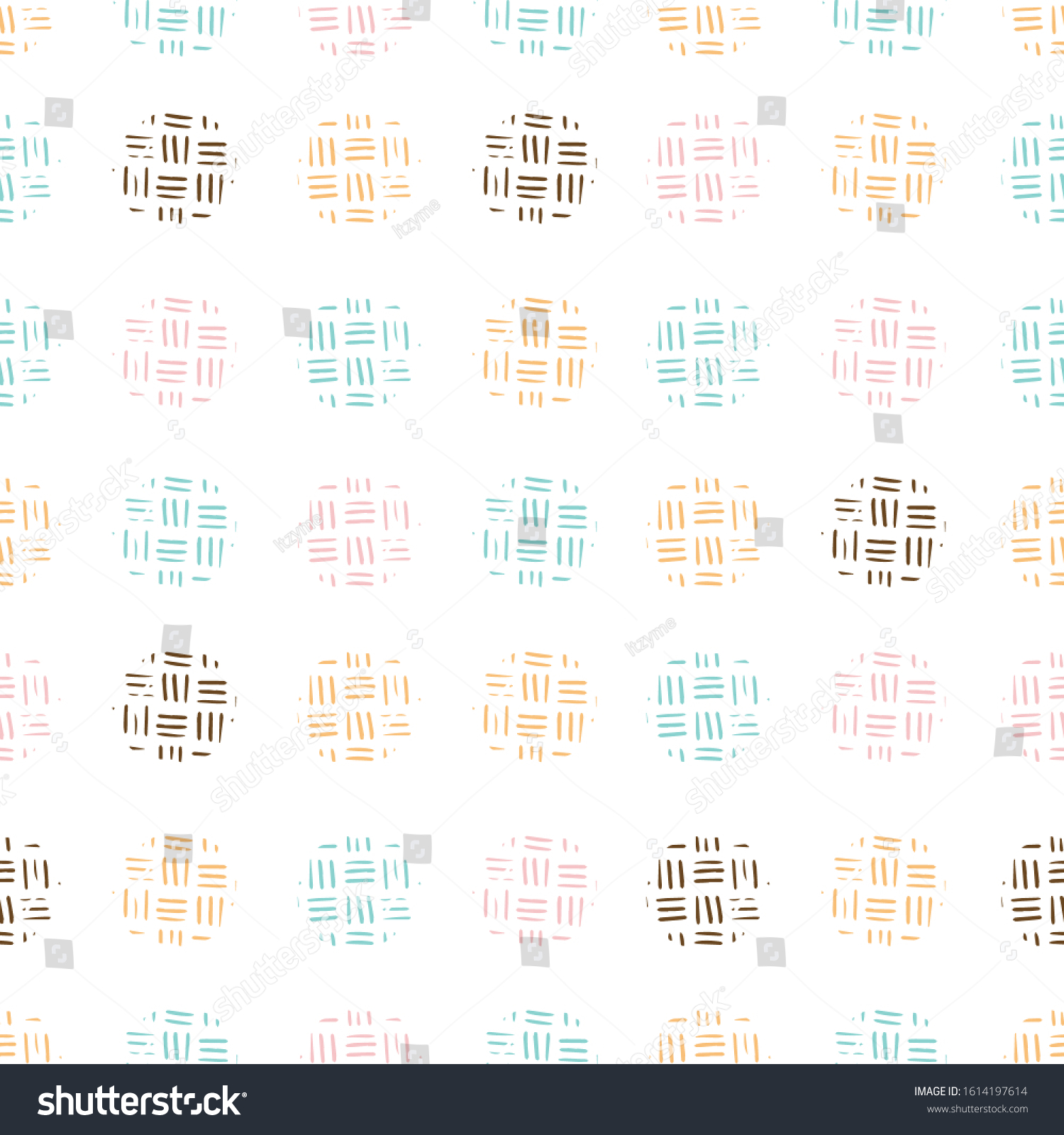 Seamless Dot Pattern Line Handrawn Structure Stock Vector (Royalty Free ...