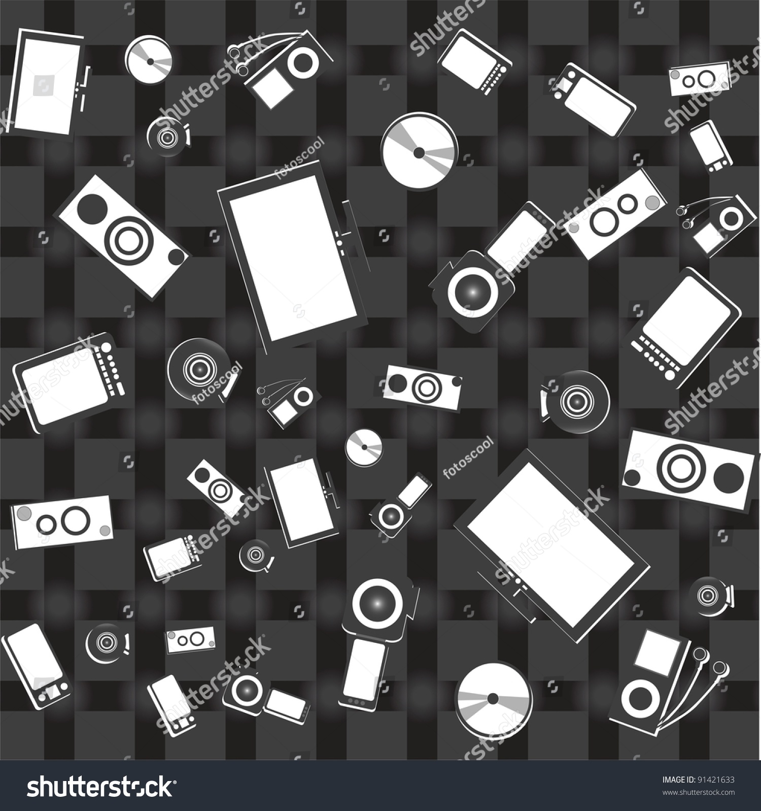 Seamless Electronic Products Background Stock Vector (Royalty Free ...