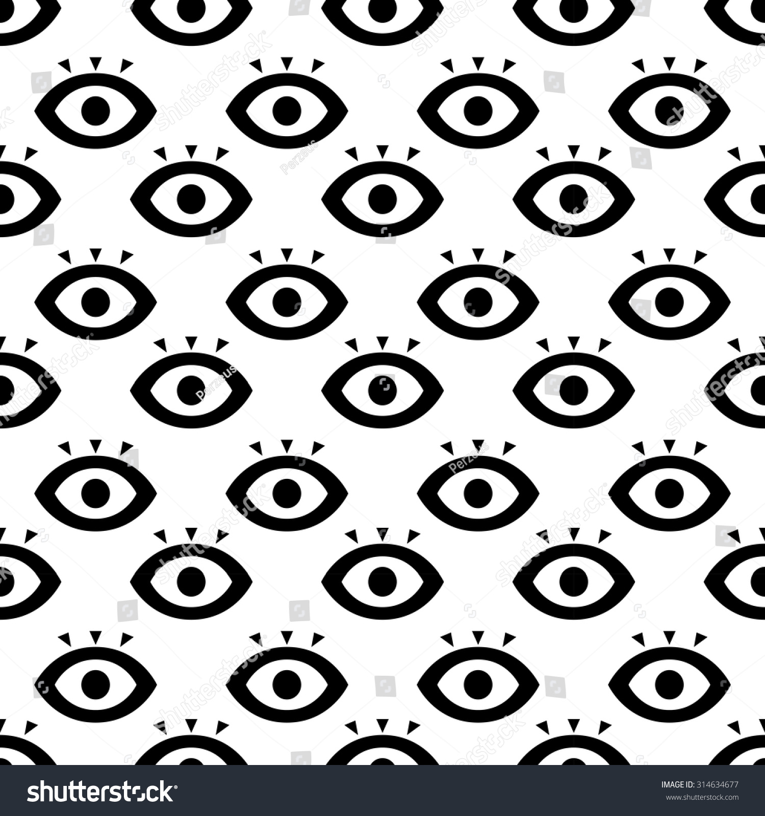 Seamless Eyes Design Concept Pattern Vector Stock Vector (Royalty Free ...