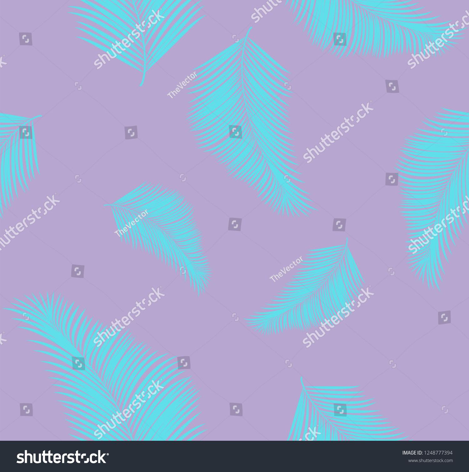 Seamless Feather Purple Pattern Vector Stock Vector (Royalty Free ...
