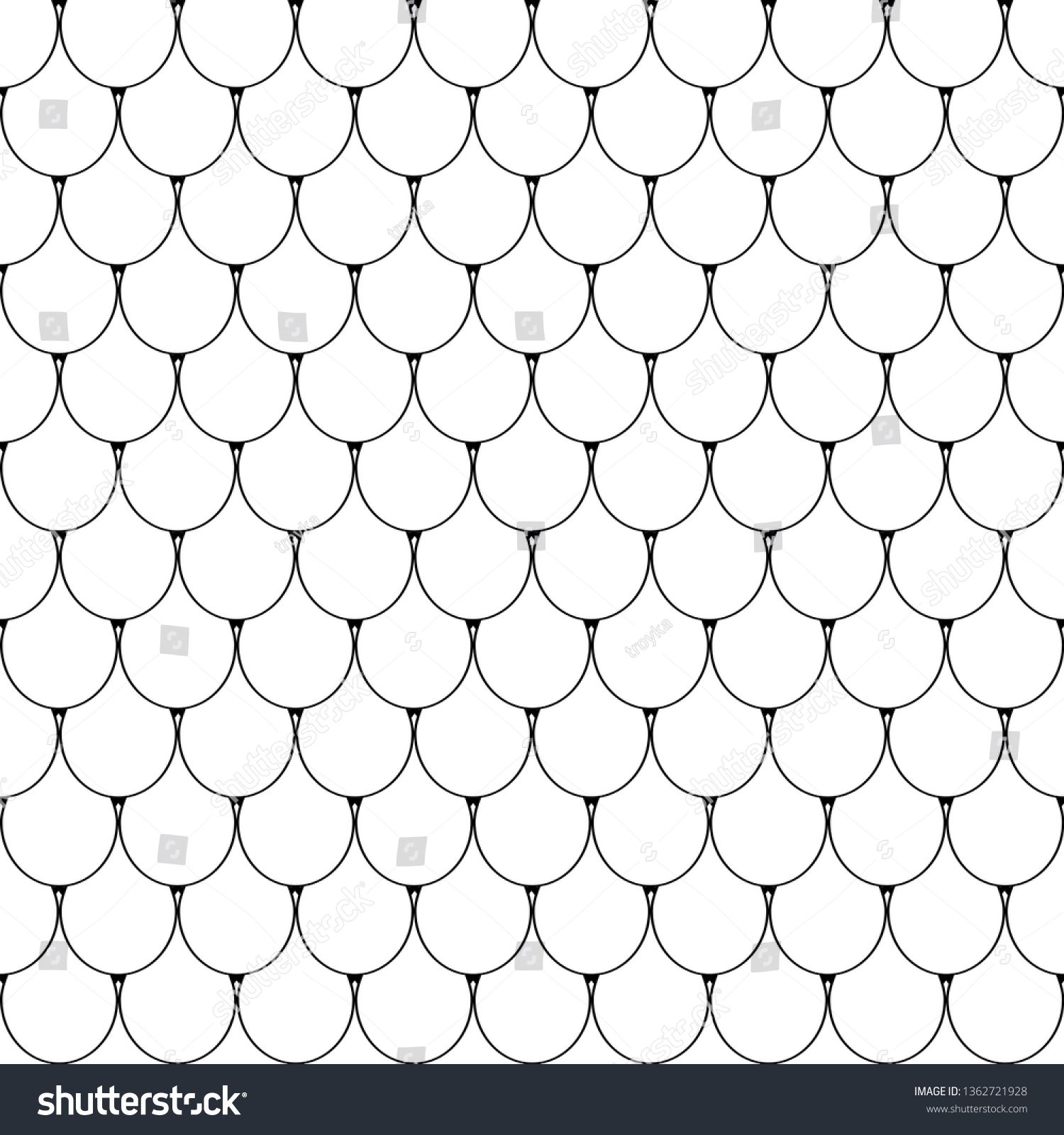 Seamless Fish Scale Pattern Vector Art Stock Vector (Royalty Free ...