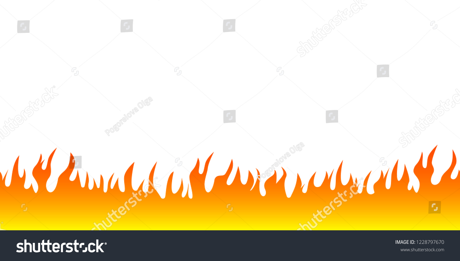 Seamless Flame Pattern Fire Texture Flat Stock Vector (Royalty Free ...