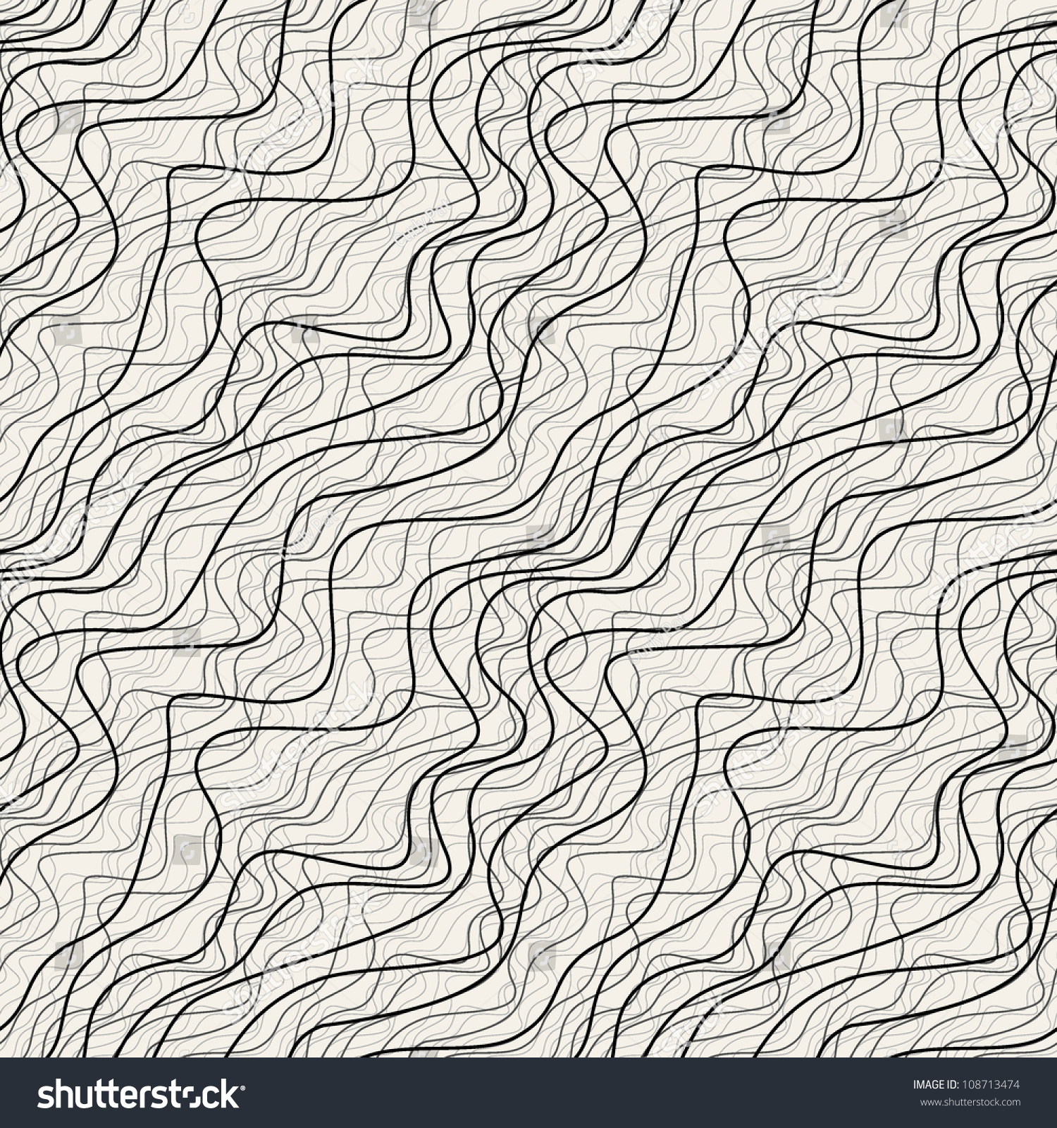 Seamless Free Wave Pattern Fashion Vector Stock Vector (Royalty Free ...