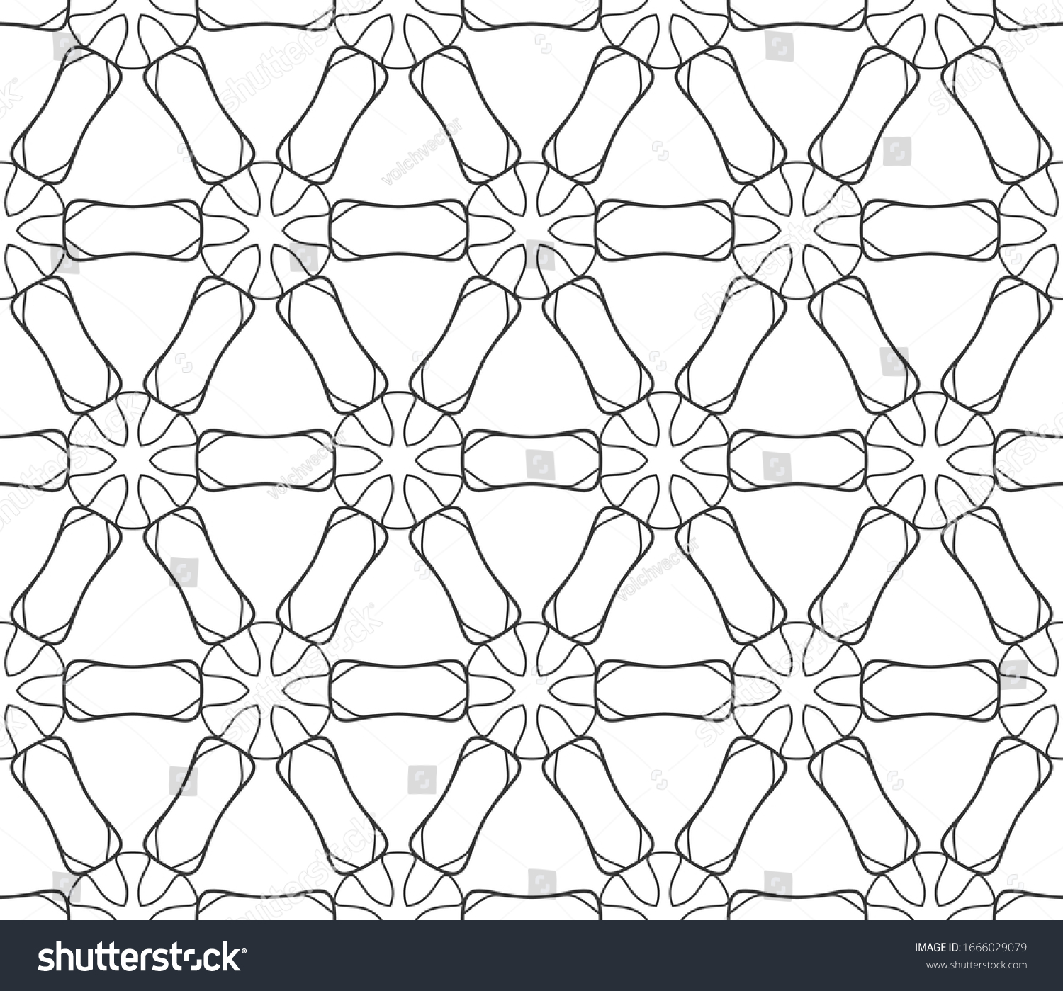Seamless Geometric Line Pattern Arabic Style Stock Vector (Royalty Free ...