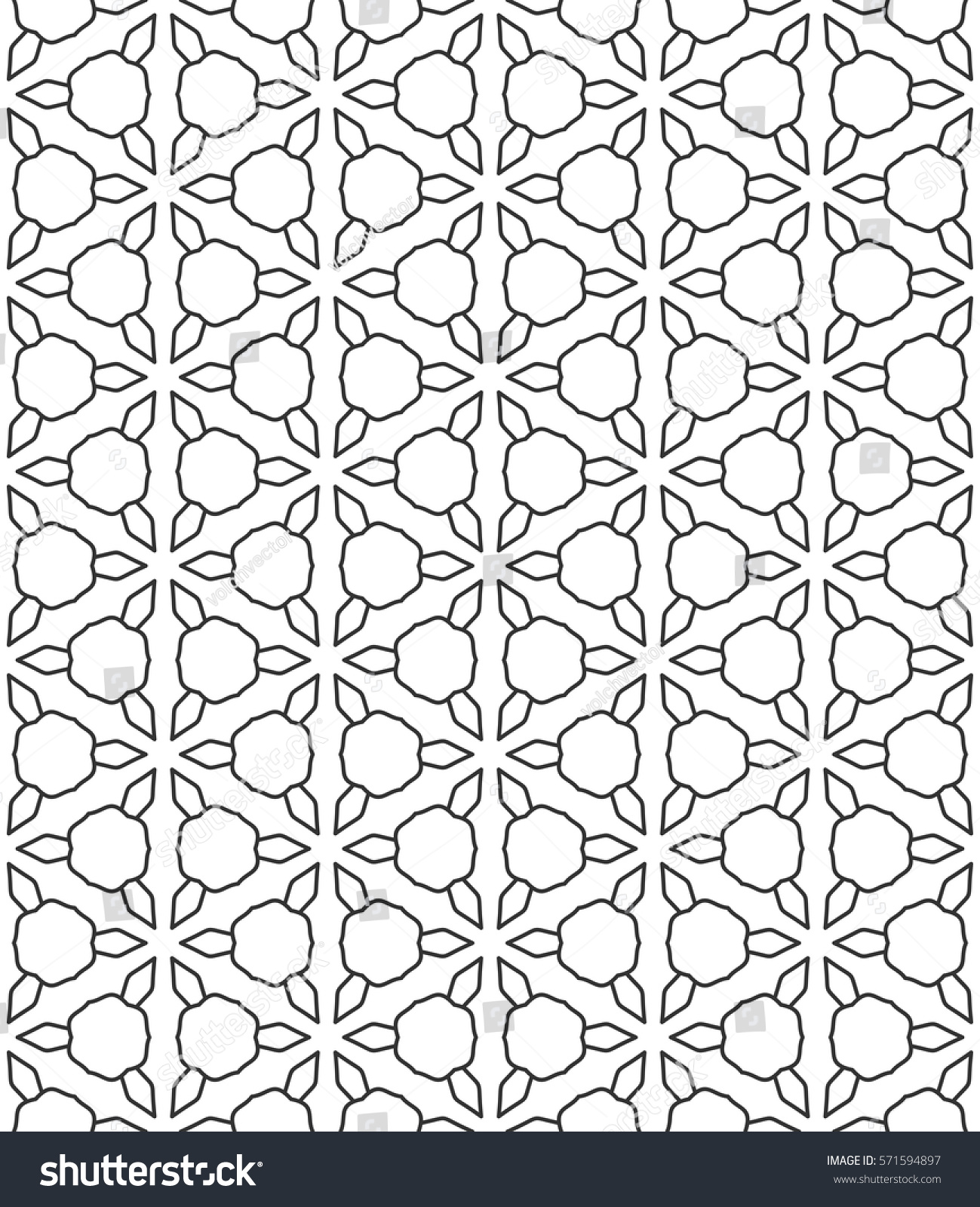 Seamless Geometric Line Pattern Repeating Texture Stock Vector (Royalty ...